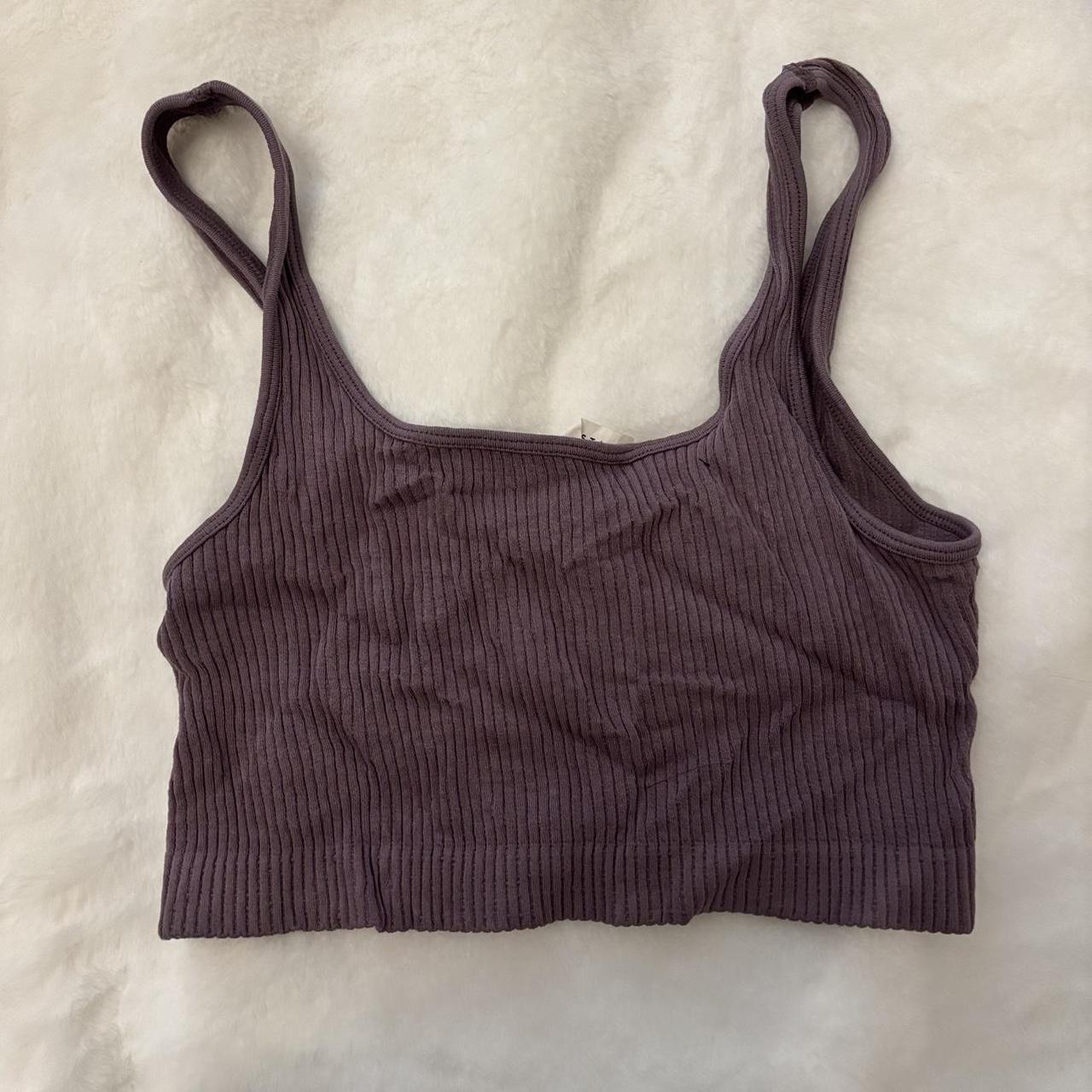 S Aeropostale purple ribbed tank top #y2kfashion... | Depop