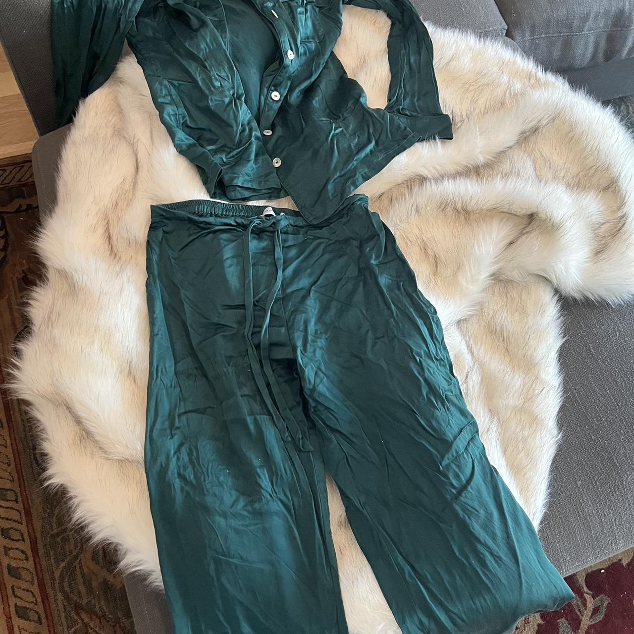 100 percent silk European brand GINIA silk green... - Depop