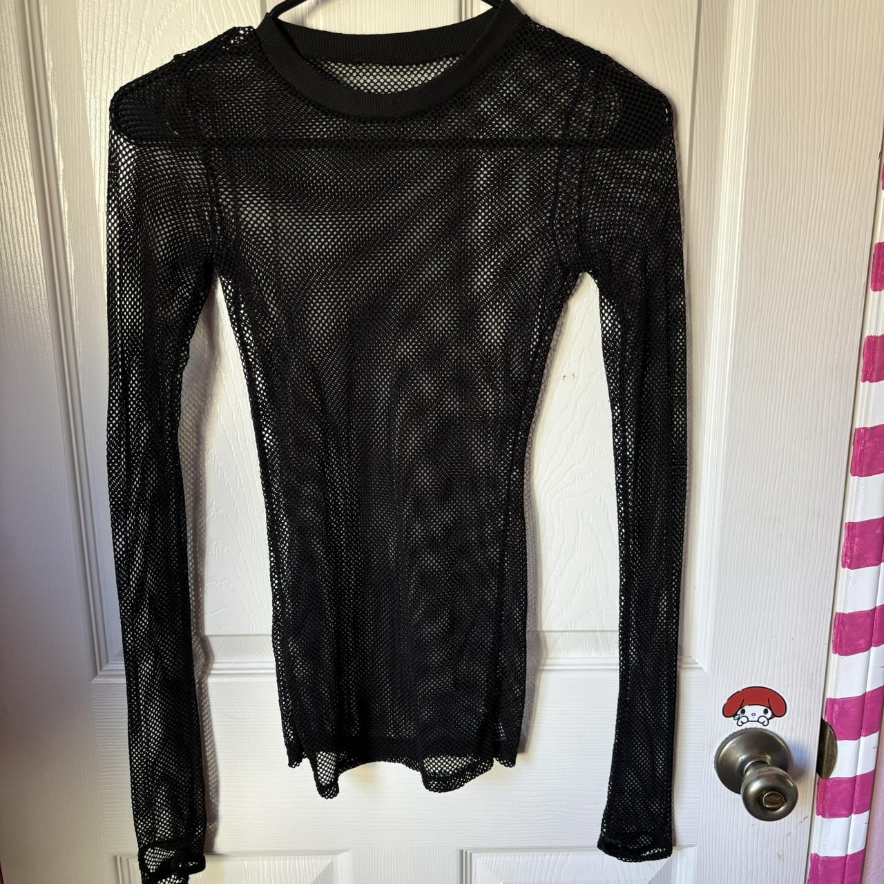 Fishnet rave top || not tagged but best fit for a... - Depop