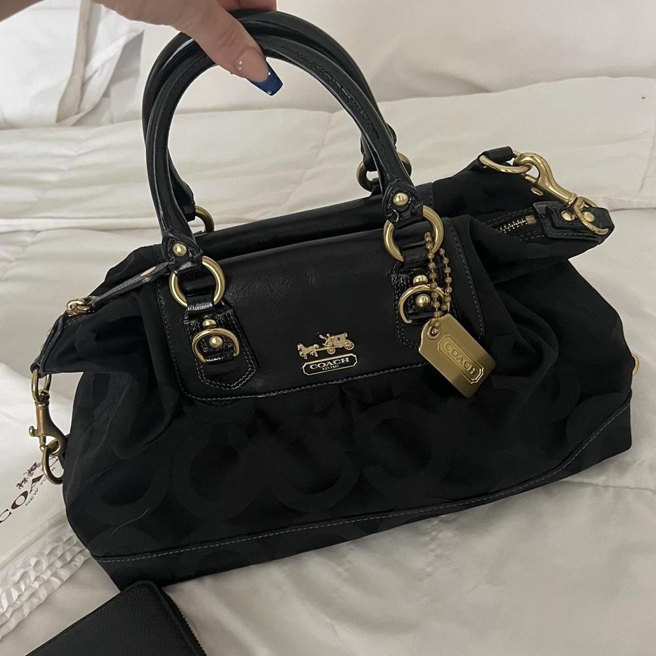 Coach Black Madison Sabrina Shoulder Bag - Coach... - Depop