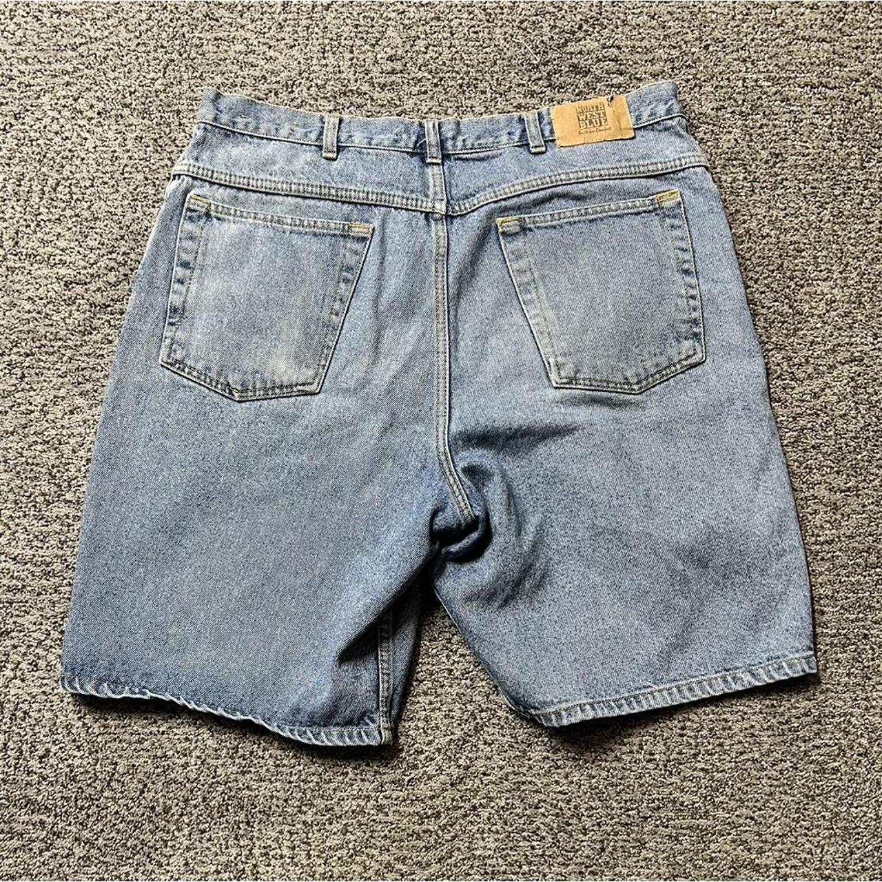 Clean pair of North West Blue denim shorts/jorts.... - Depop