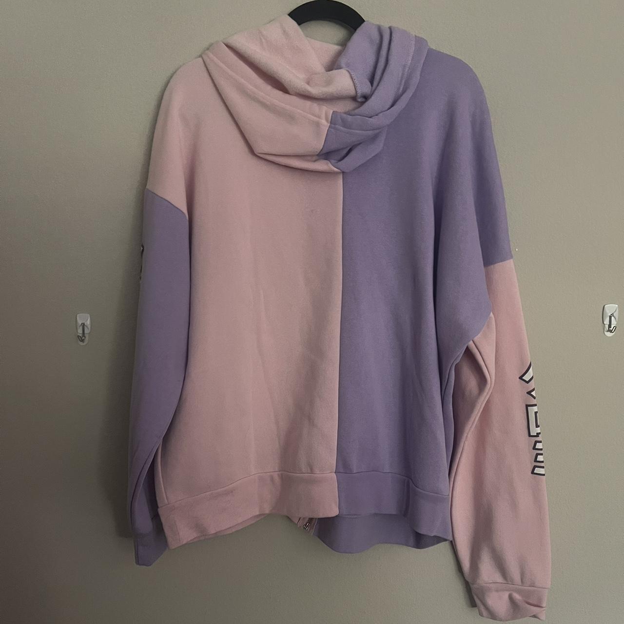 pink and purple kuromi and my melody zip up jacket... - Depop