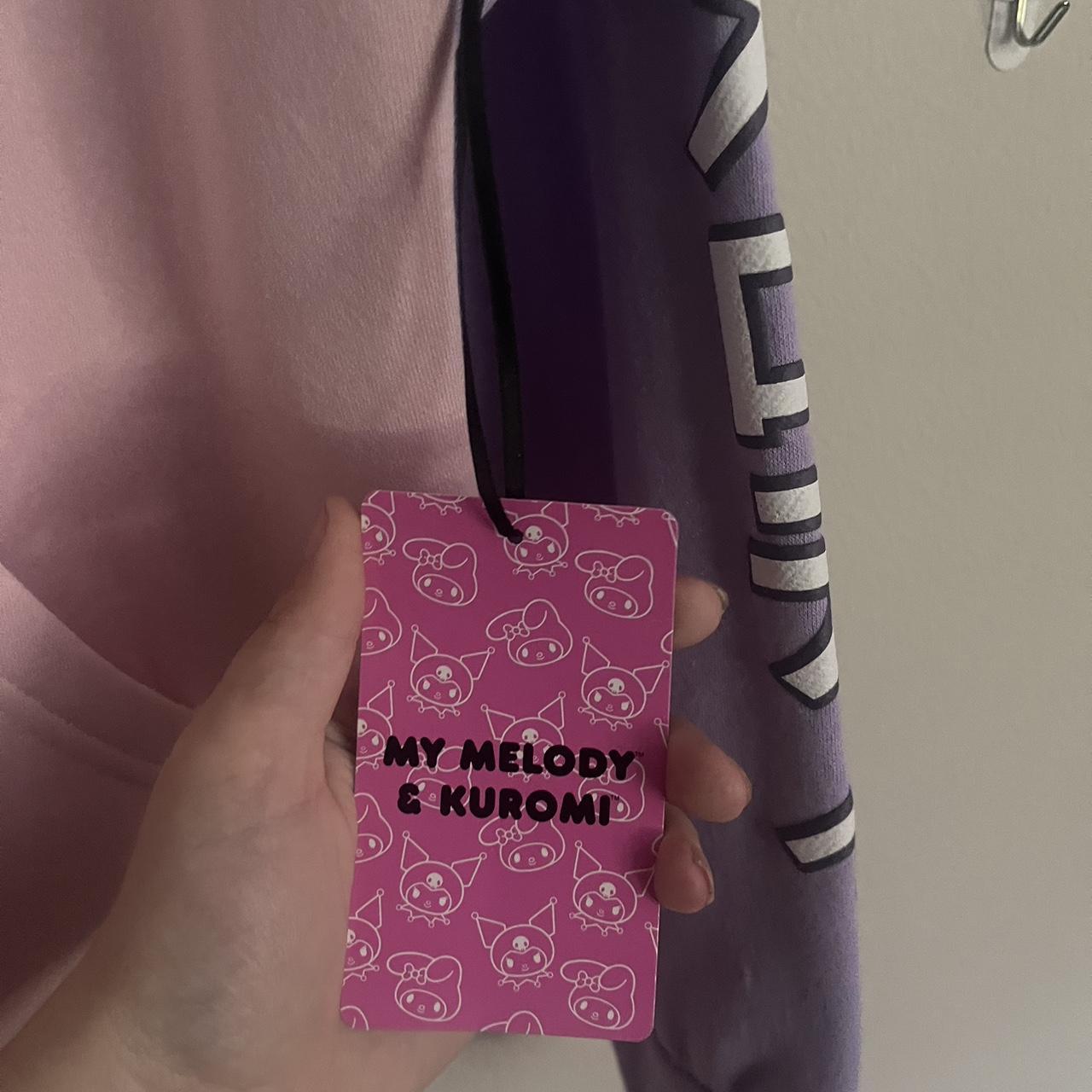pink and purple kuromi and my melody zip up jacket... - Depop