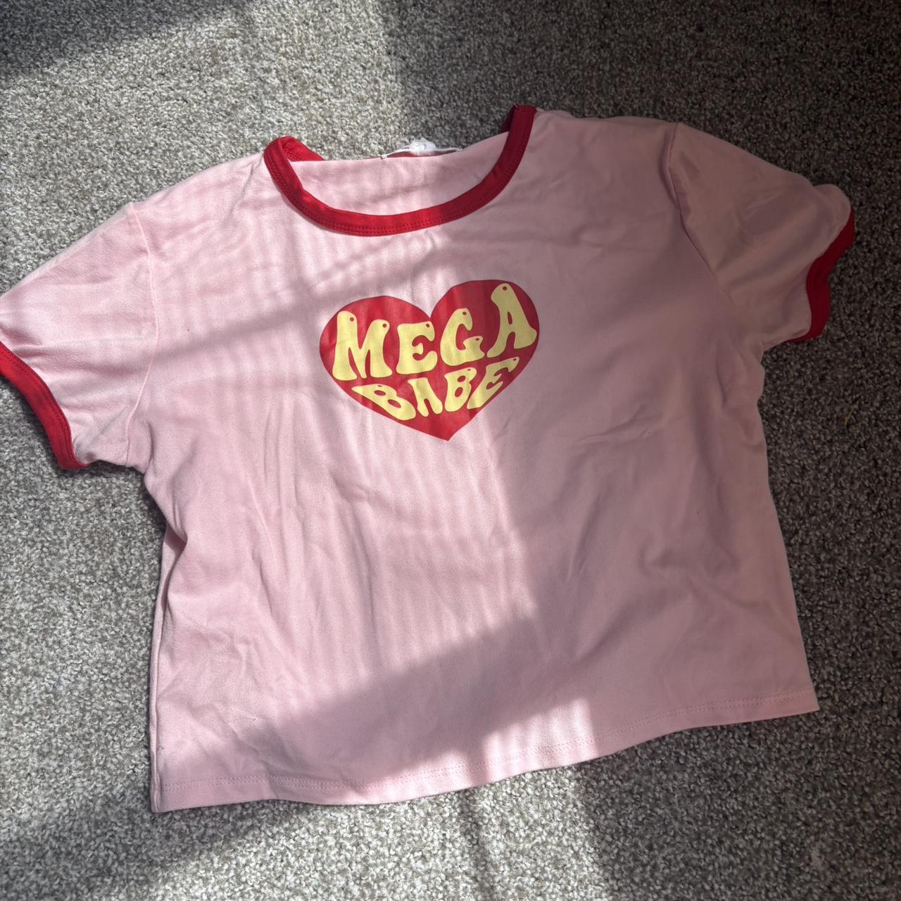 XL Y2K Mega Babe crop top, only worn 1-2 times | Depop