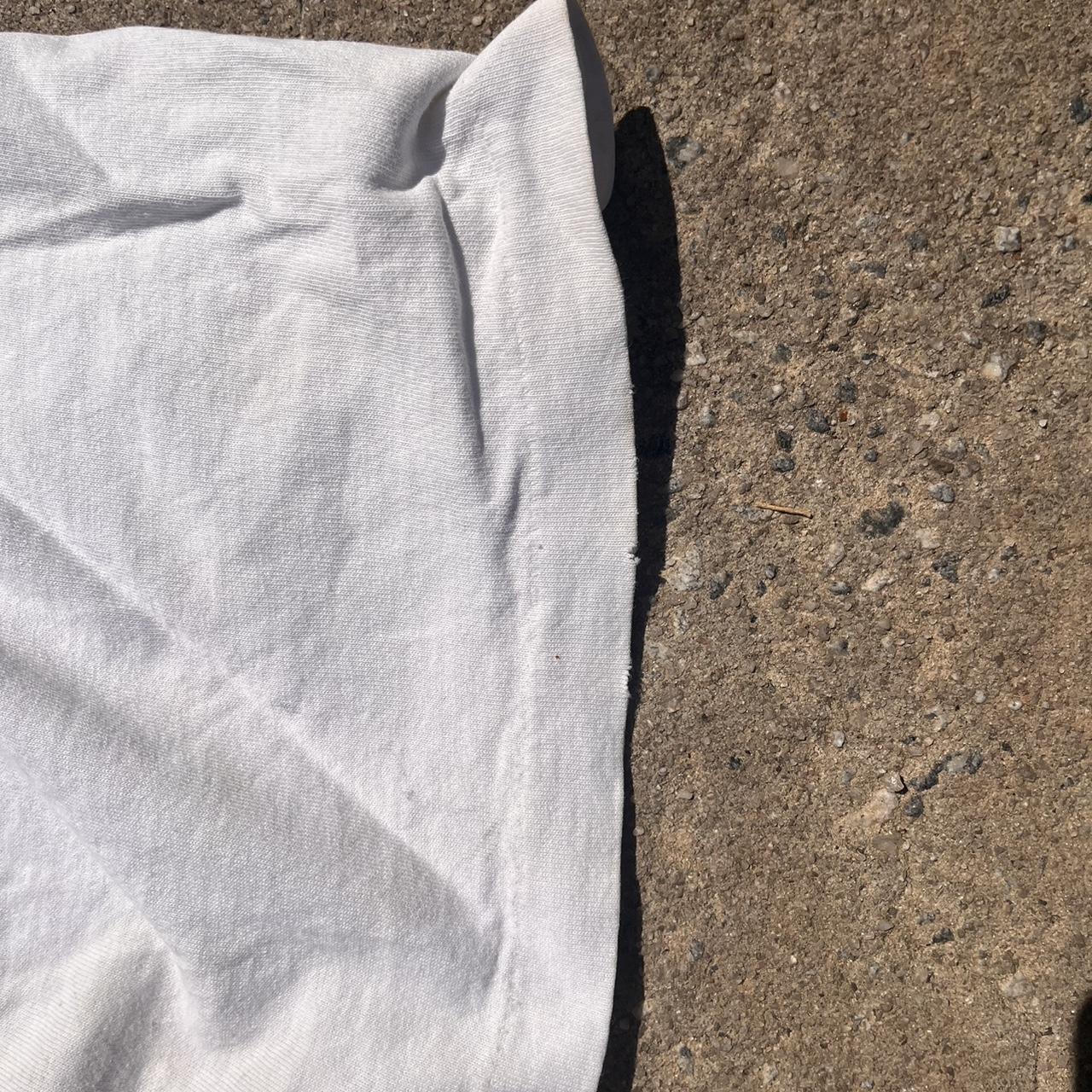 vintage 90s sears american flag shirt heavy stains... - Depop