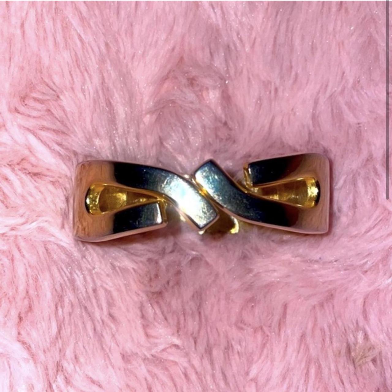 Vintage gold cuff bracelet Mid century modern... - Depop