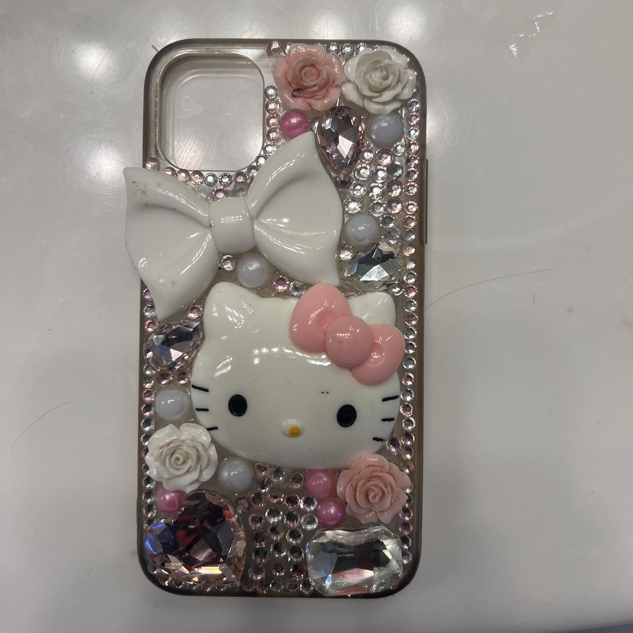 bedazzled hello kitty iphone 12 phone case -a... - Depop