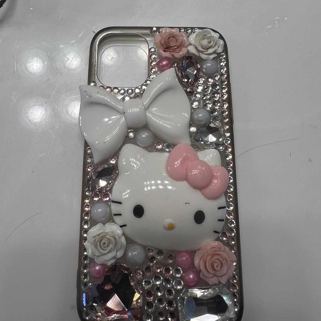 bedazzled hello kitty iphone 12 phone case -a... - Depop