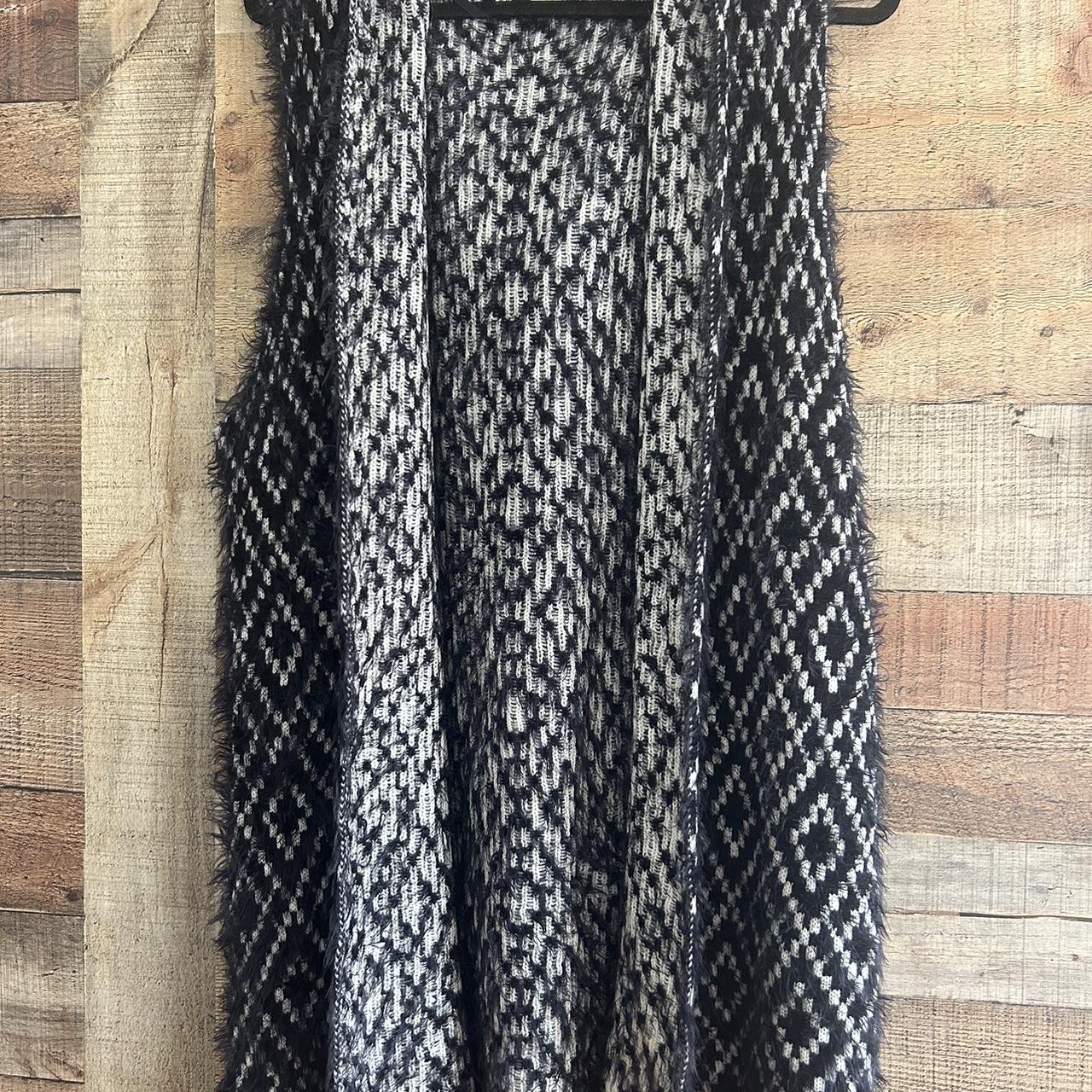 Women's Cato Faux Fur Straggly Fur Black And White... - Depop