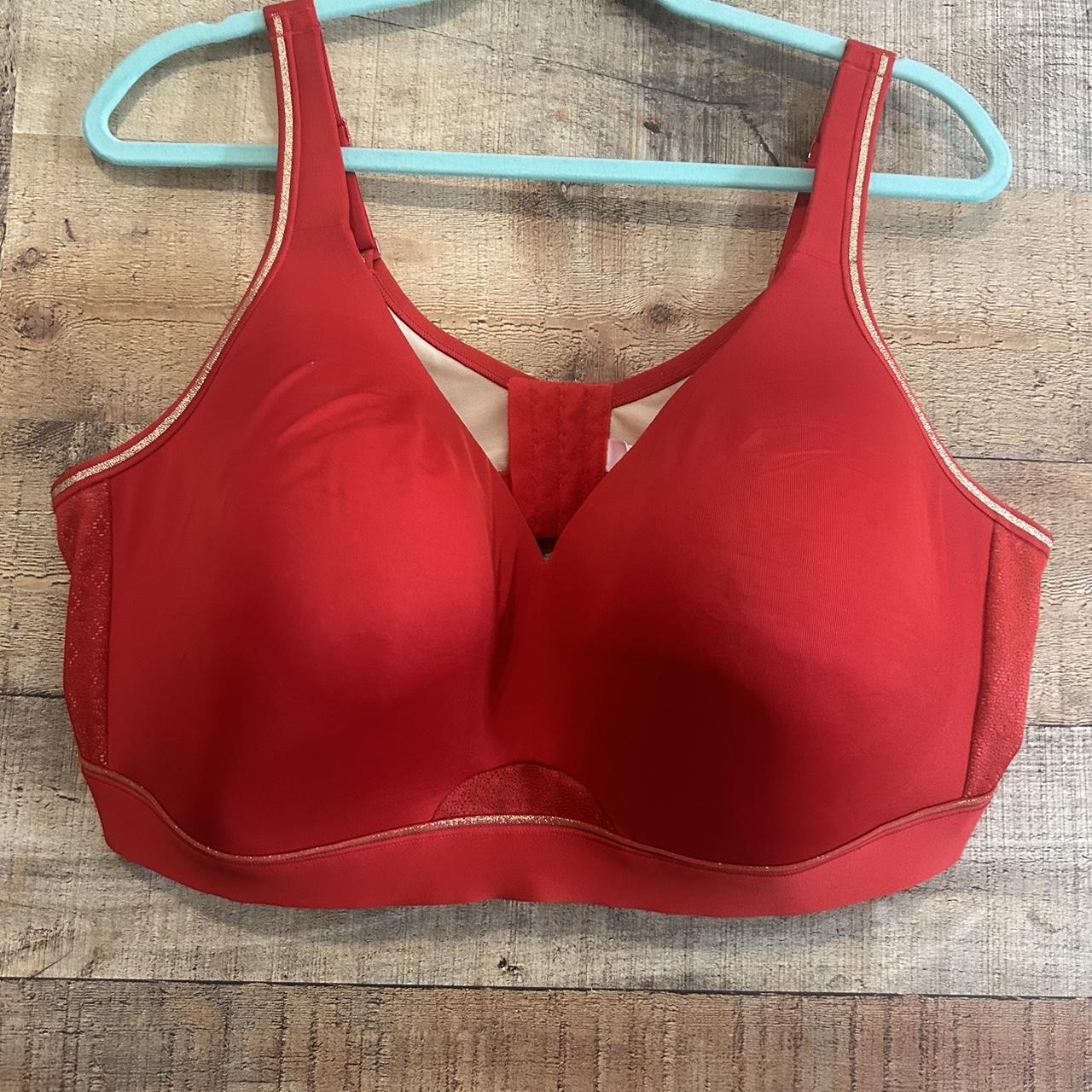 Women's Cacique Plus Size Red Wire Free Bra Size 40DD - Depop