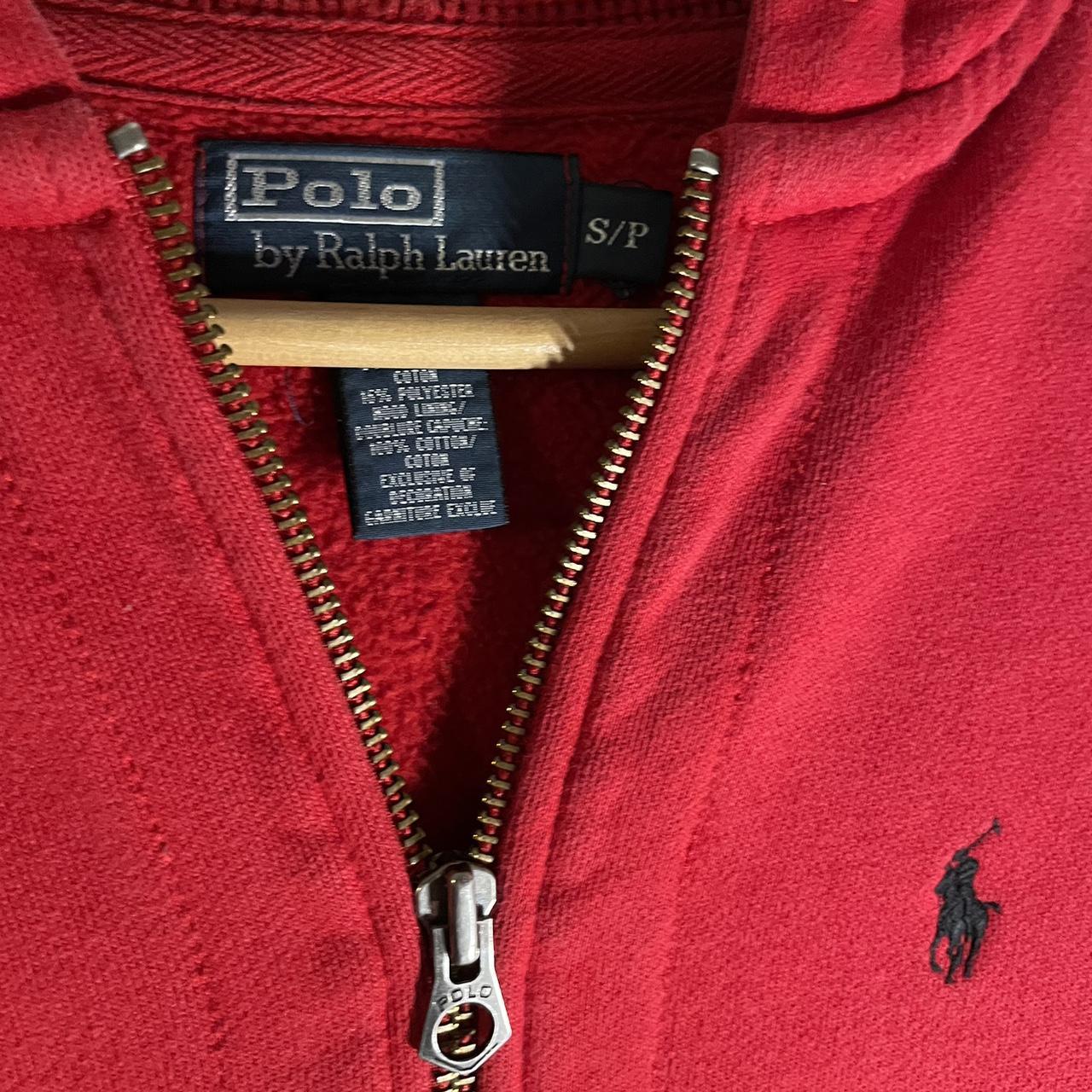 RALPH LAUREN zip up hoodie - red ralph lauren... - Depop
