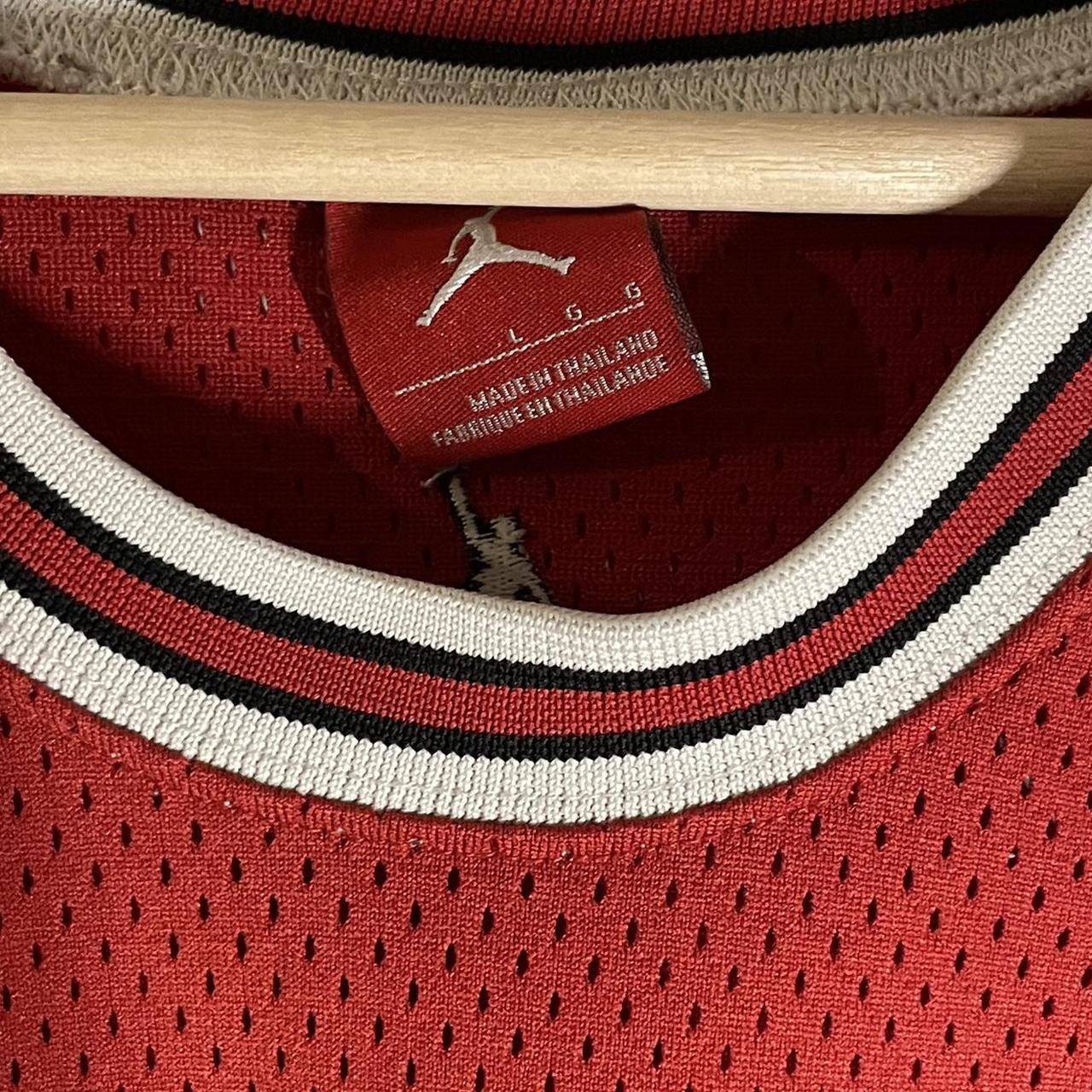 JORDAN basketball jersey - red jordan basketball... - Depop