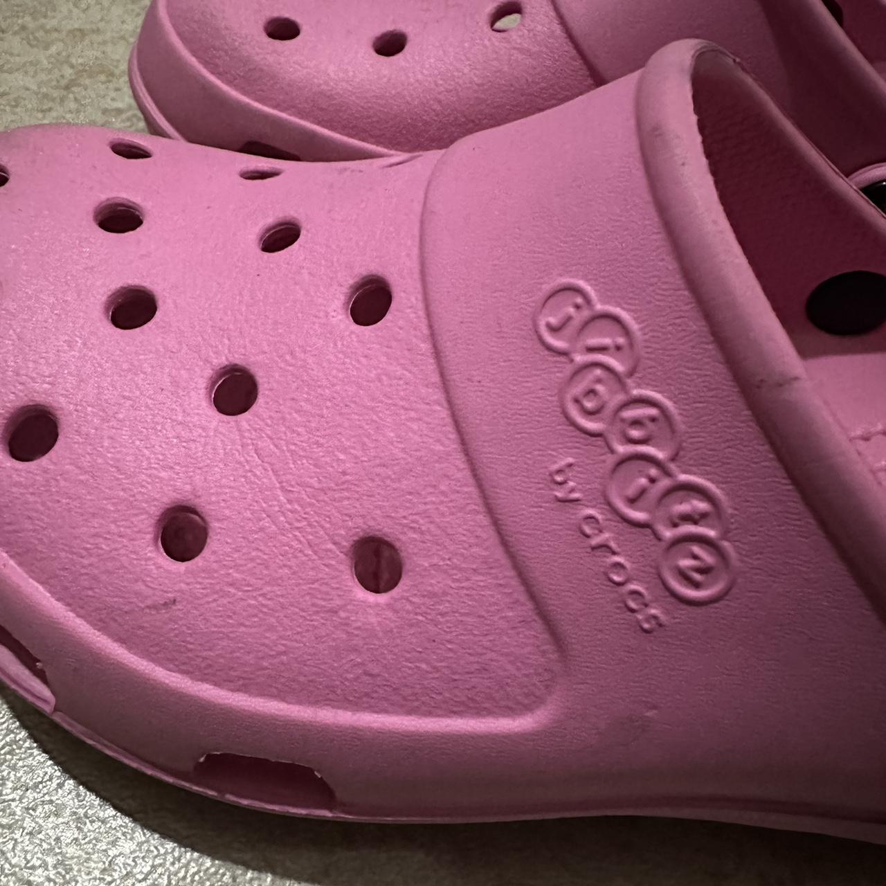 Pink crocs Barely Worn - Depop