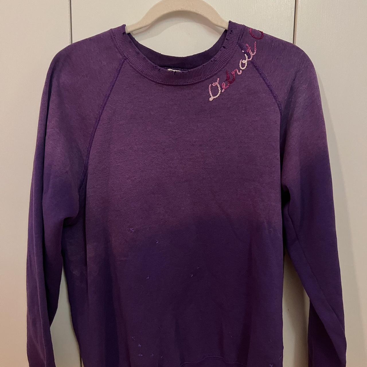 detroit city purple ombré pullover. gently used and... - Depop