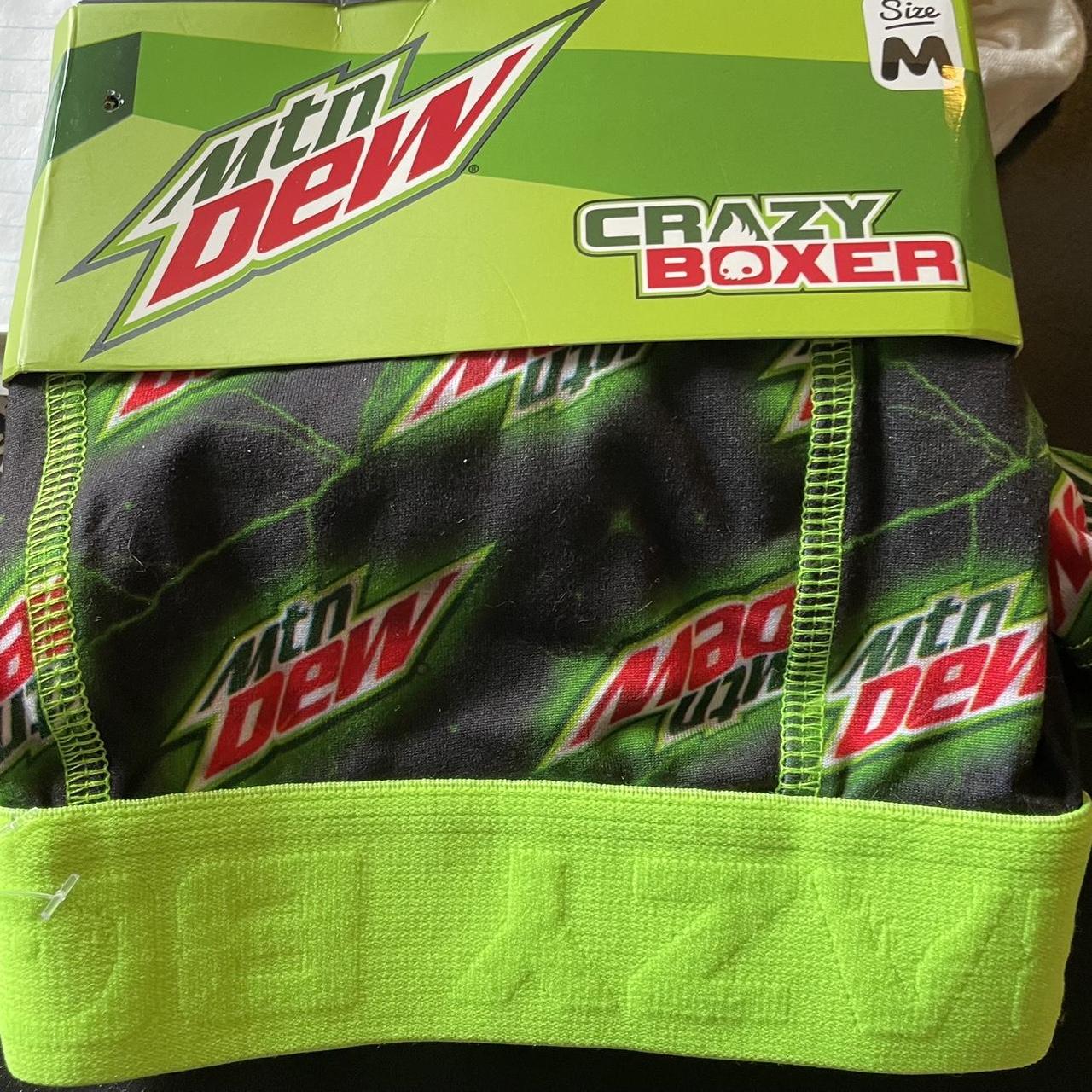 Crazy Boxer Mtn Dew Boxer Briefs Men's Sz M... - Depop