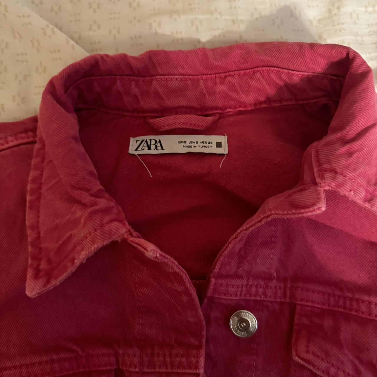 zara pink denim skirt & denim jacket NWOT DM to... - Depop