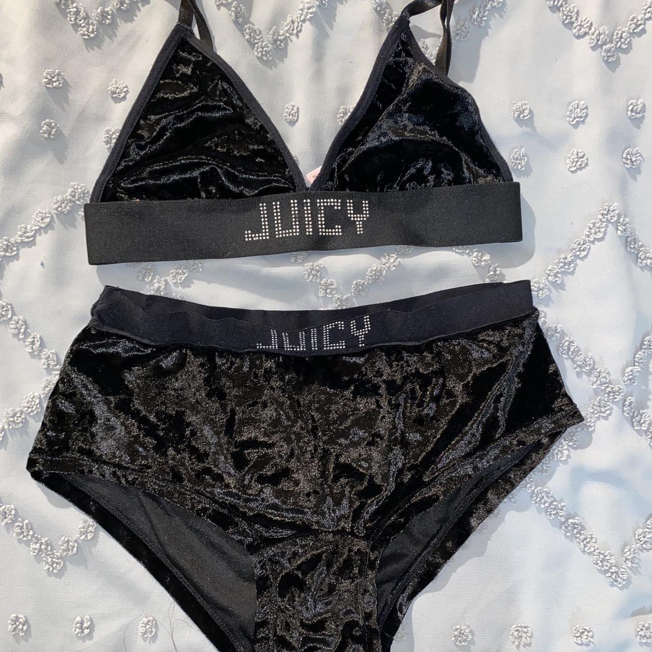 - Cute velvet bralette and boy shorts sleep set by... - Depop