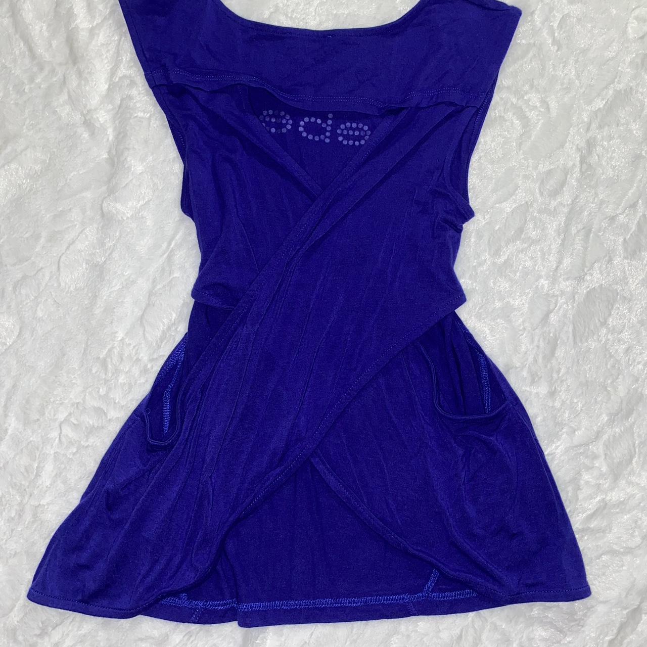 - Purple BEBE top with open back - Size: S - Depop
