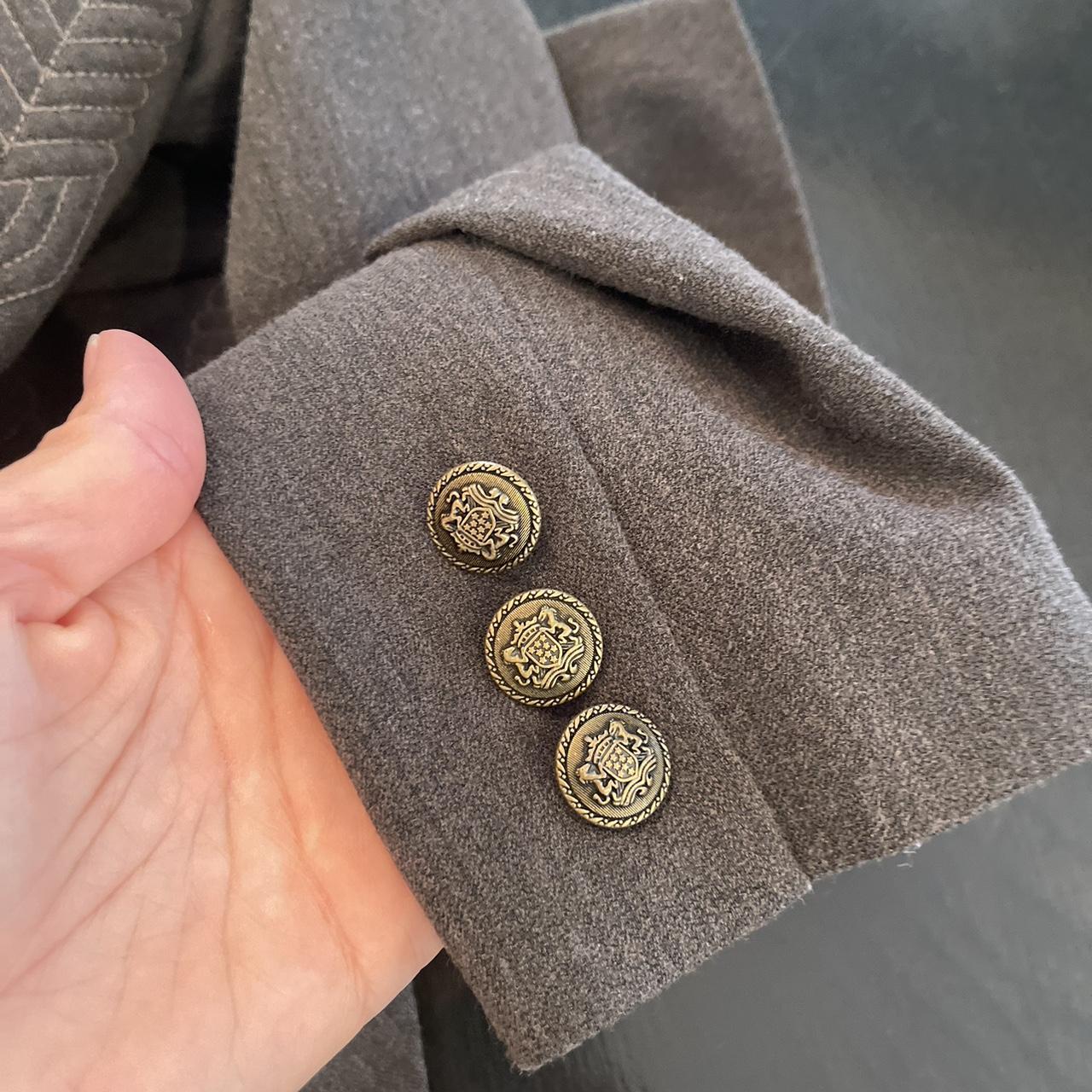 CaBi dark gray military style blazer. Size 6. Top... - Depop