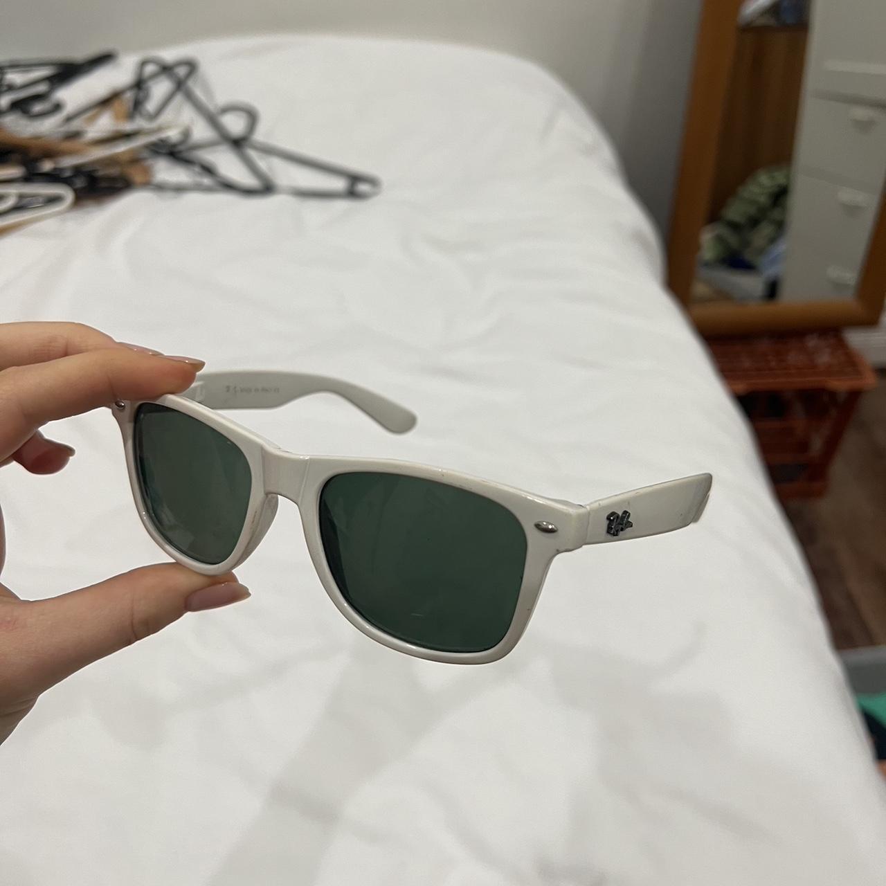 Authentic white Ray bans - Depop