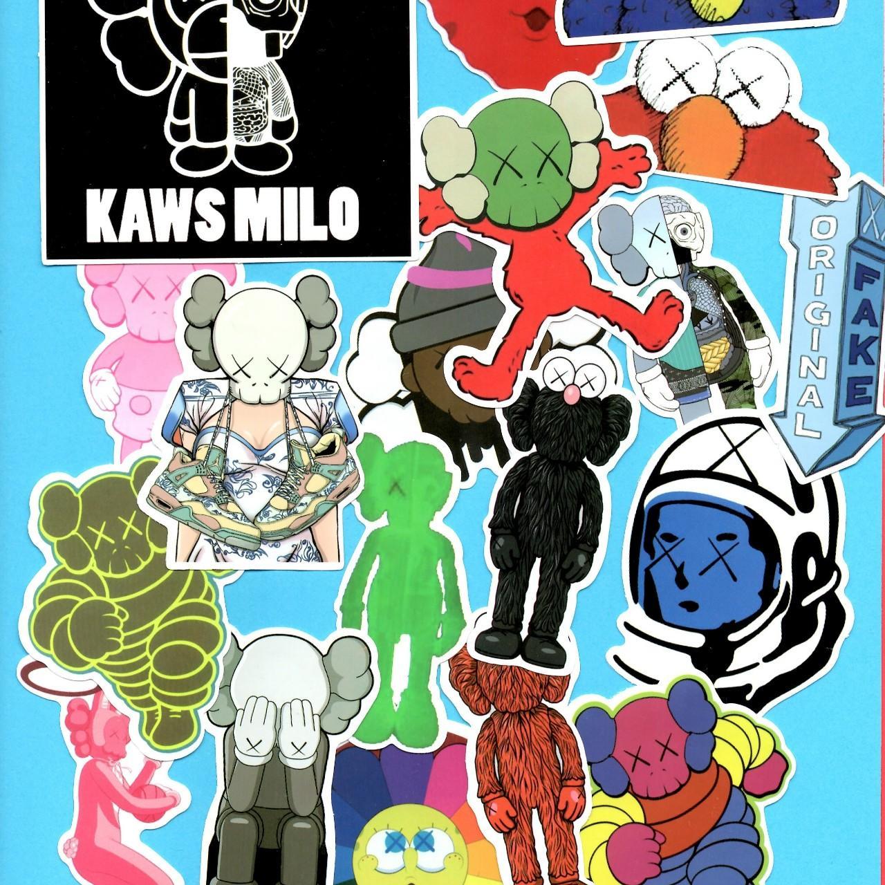 KAWS Character Stickers. Stick on laptops, guitars,... - Depop