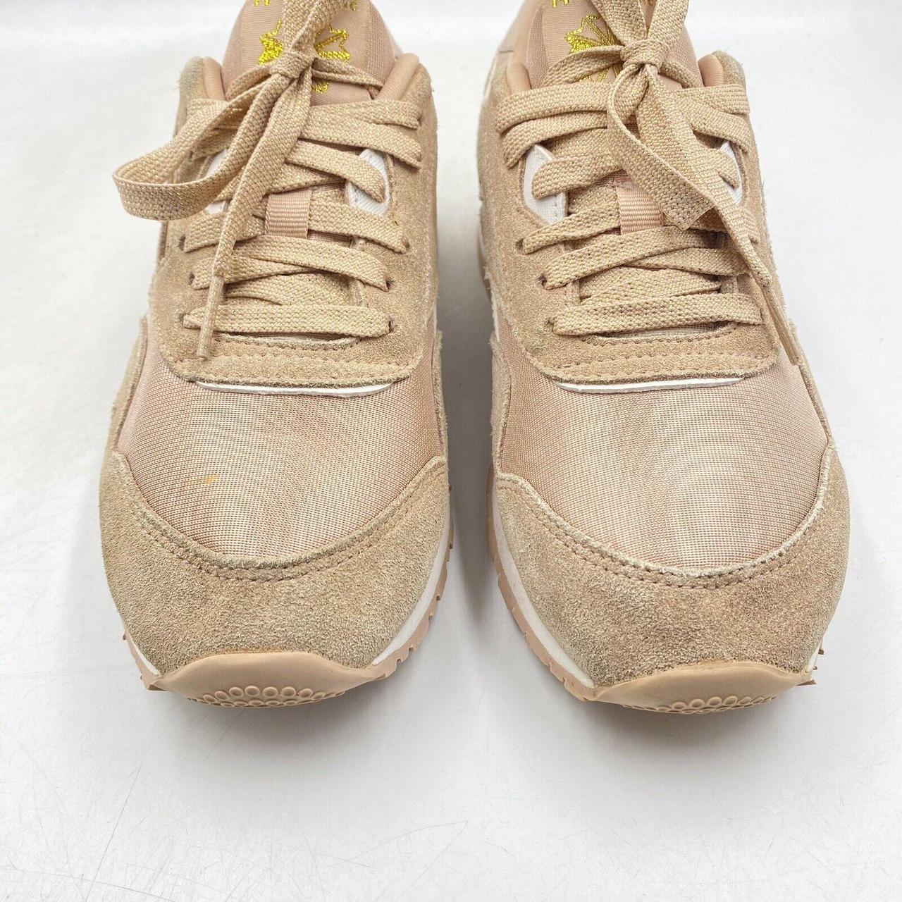 REEBOK CLASSIC BEIGE TRAINERS SIZE UK 4 SUEDE TAN... - Depop