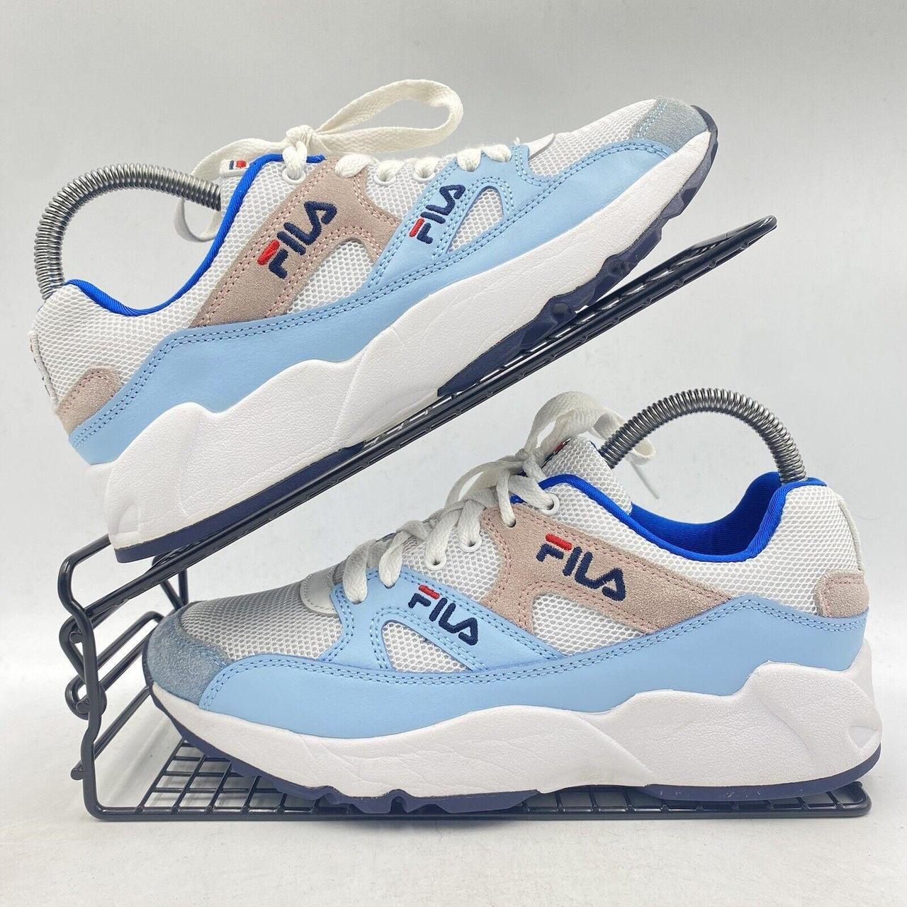 FILA URBAN RUNNER BLUE TRAINERS SIZE UK 5 SUEDE... - Depop