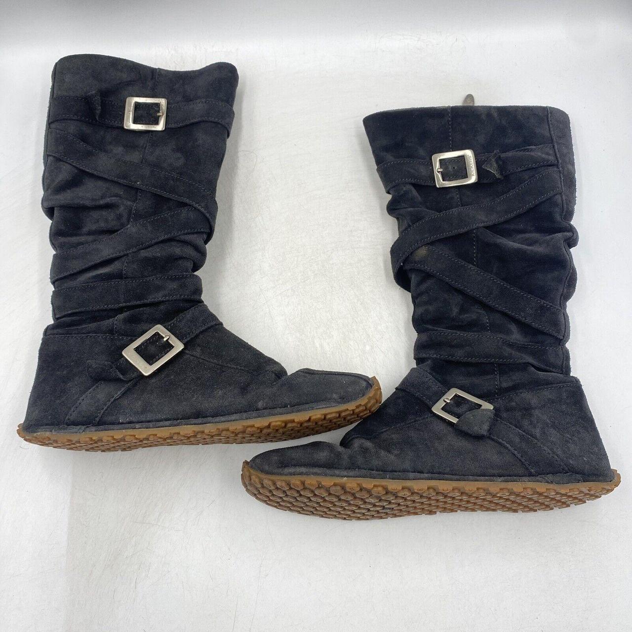 Kickers Black Suede High Boots Size UK 5.5 Zip Up... | Depop