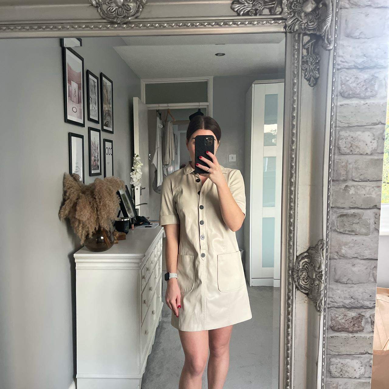 Zara Women's Cream Dress | Depop
