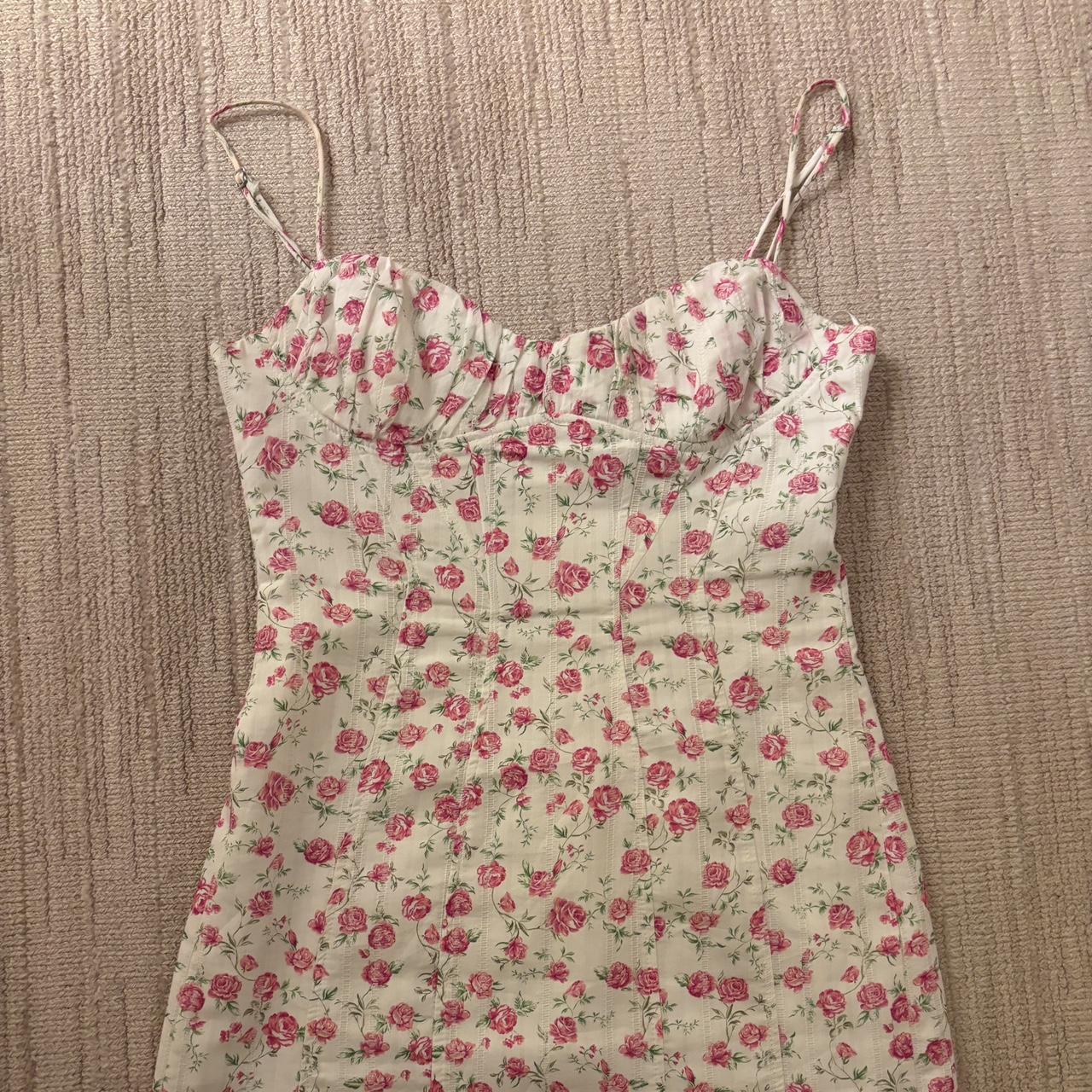 Zara floral mini dress S - Depop