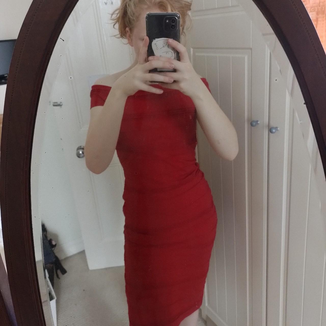 Ted Baker red bodycon dress Size 2 -apprx à uk 10 or... - Depop