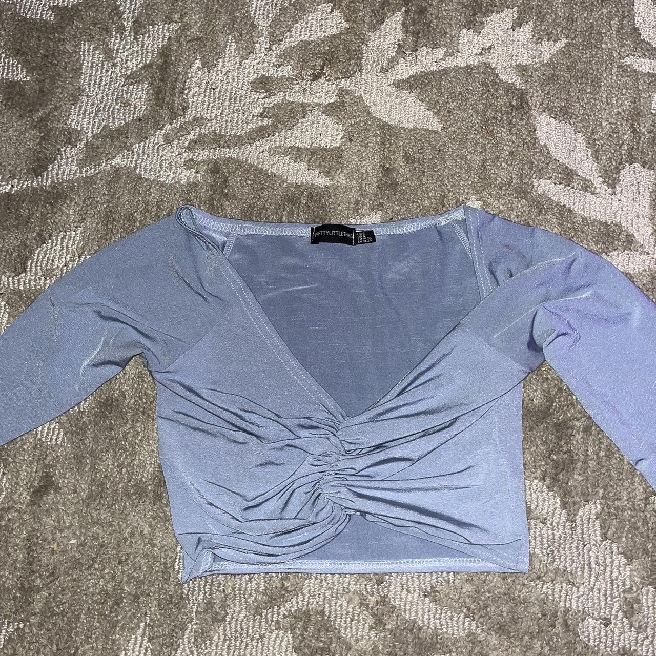 Pretty Little Thing Blue Long Sleeve - Woman’s... - Depop