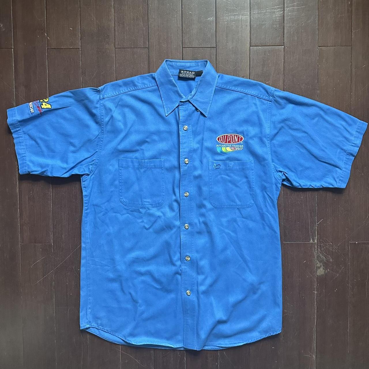 Blue and white vintage NASCAR Jeff Gordon Racing... | Depop