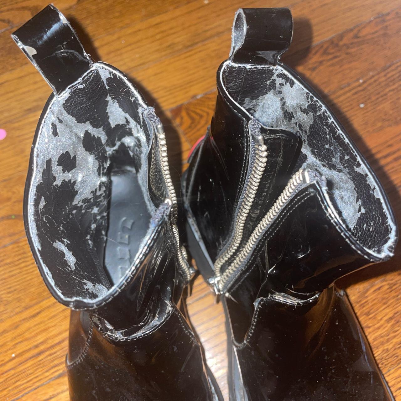 unif dada patent leather combat boots. the perfect... - Depop