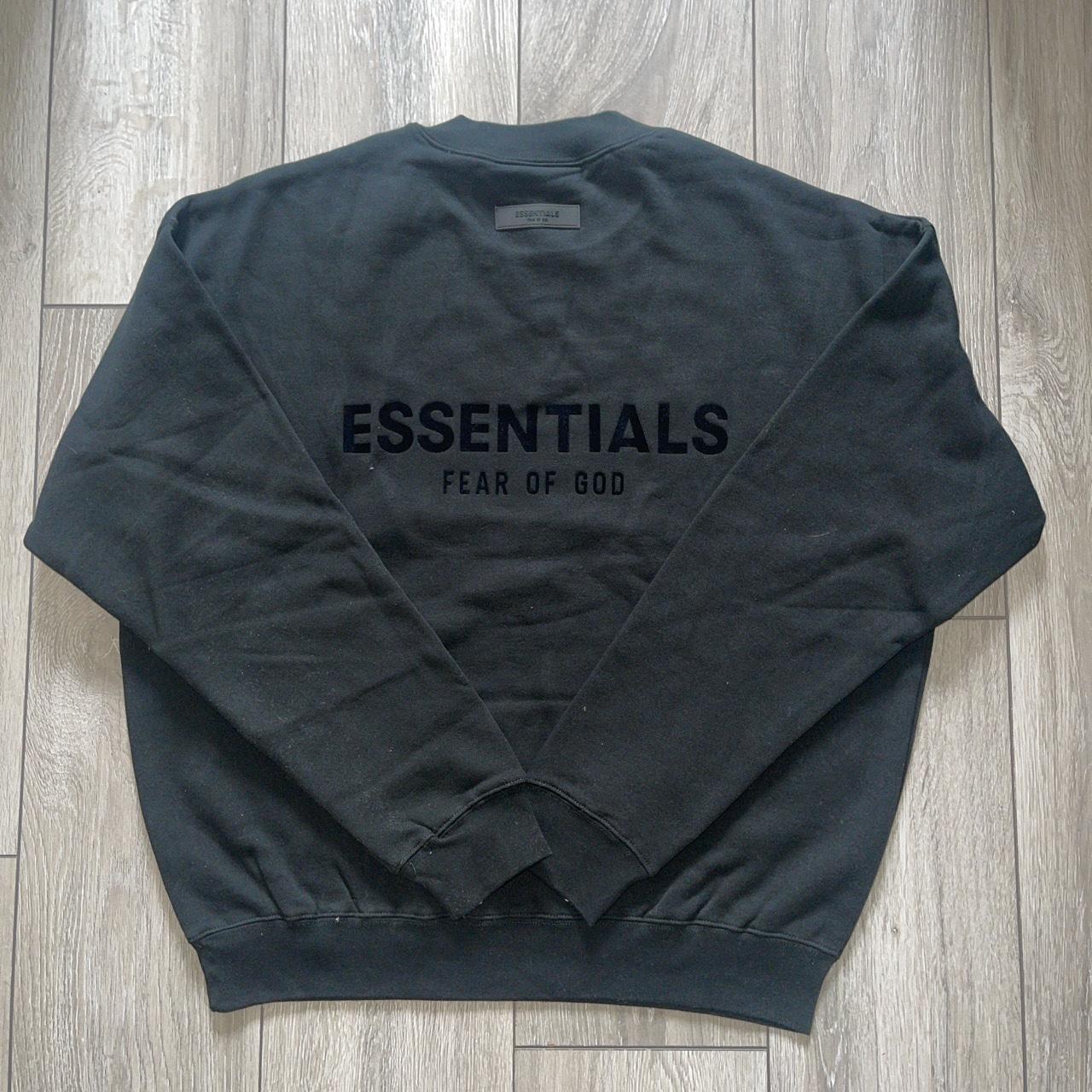 Fear of God Essentials black set Open hem... - Depop