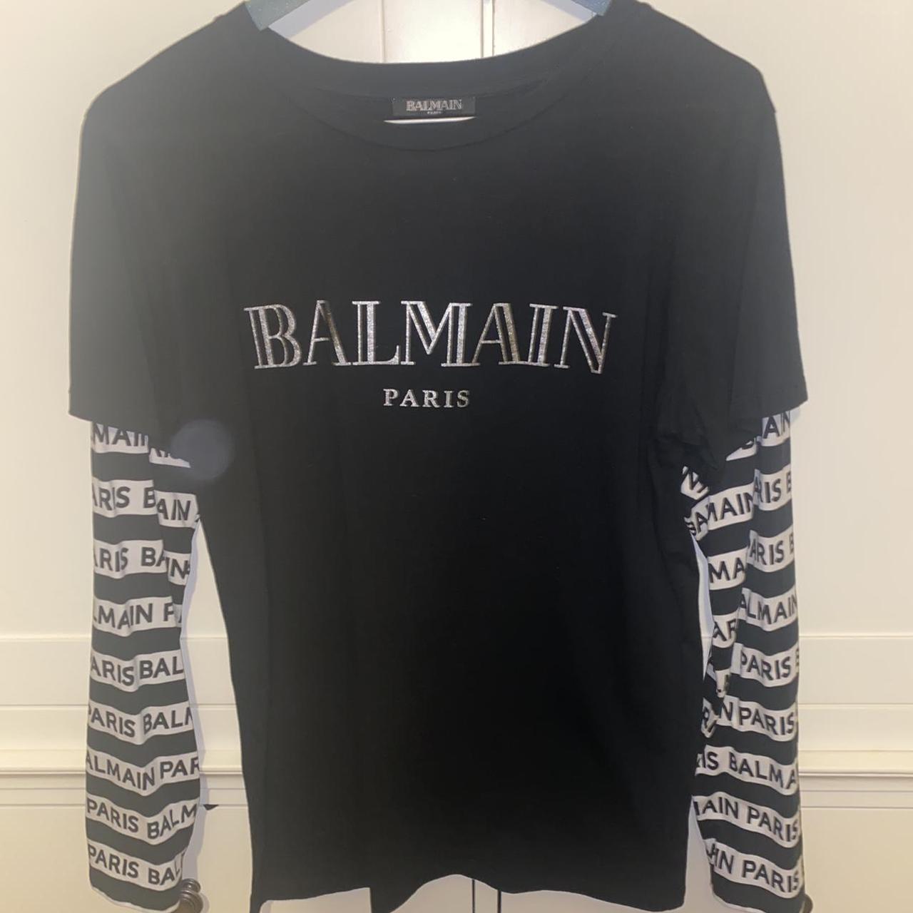 Size kids 14a Balmain long sleeve top like brand new... - Depop