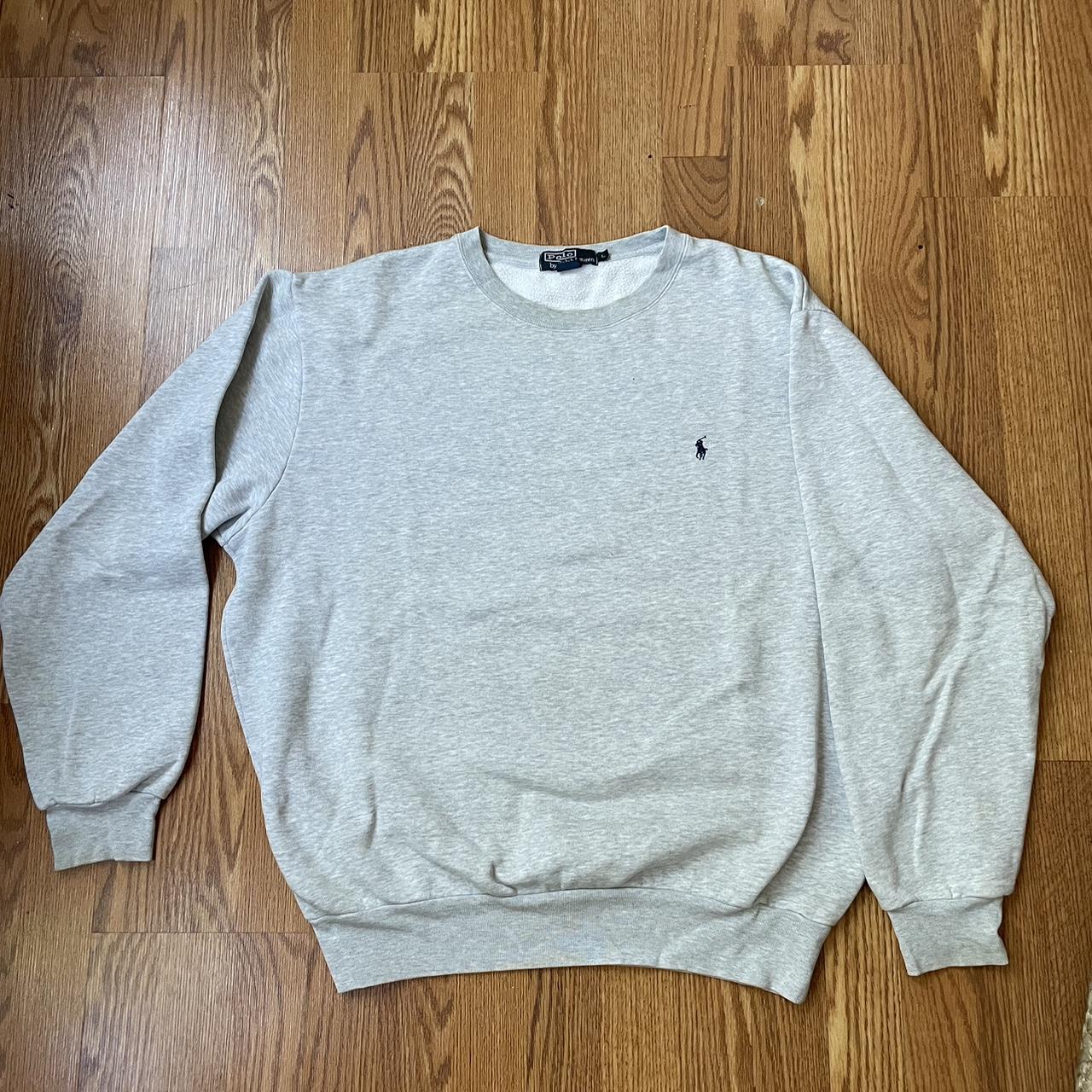 Heather grey polo Ralph Lauren crew neck... - Depop