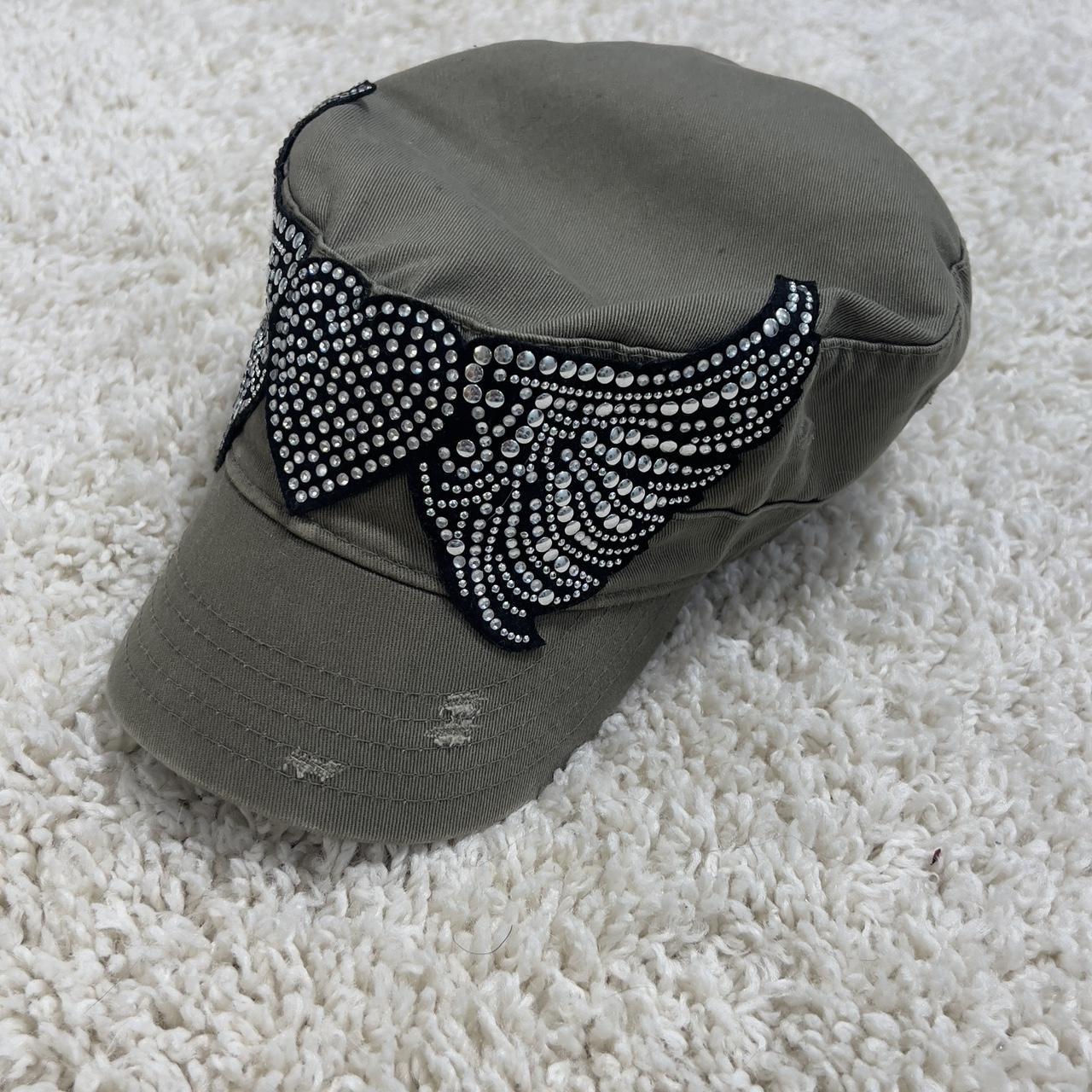 y2k grunge angel wing hat brand : n/a (thrifted it... - Depop