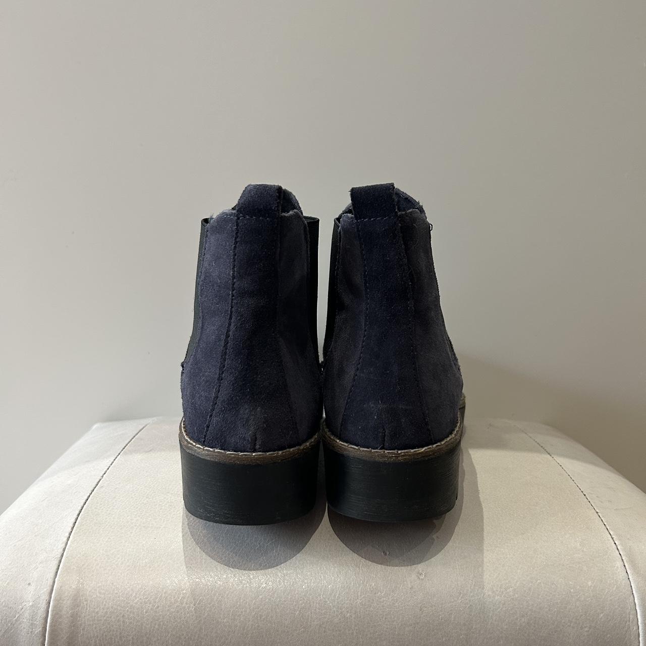 Dune navy blue suede ankle boots - flat Women’s... - Depop