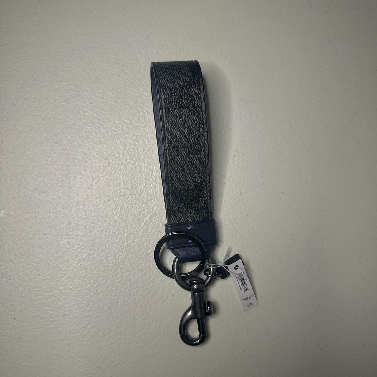 coach signature canvas loop key fob new with tags... - Depop