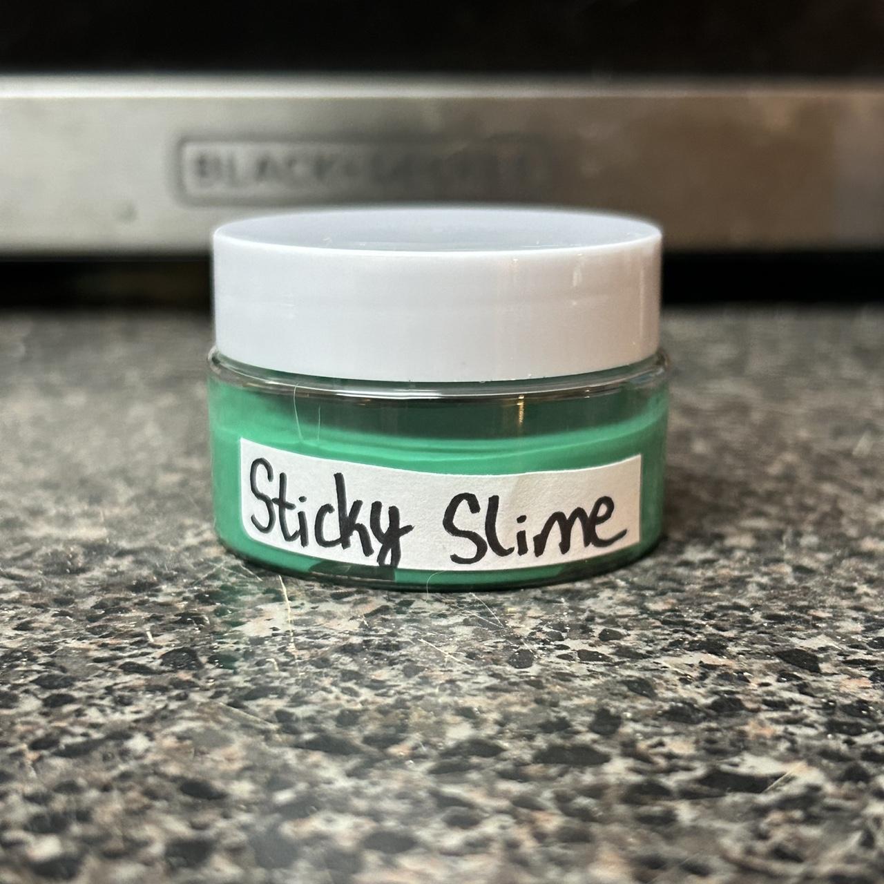 Green sticky slime sample thick and glossy... | Depop