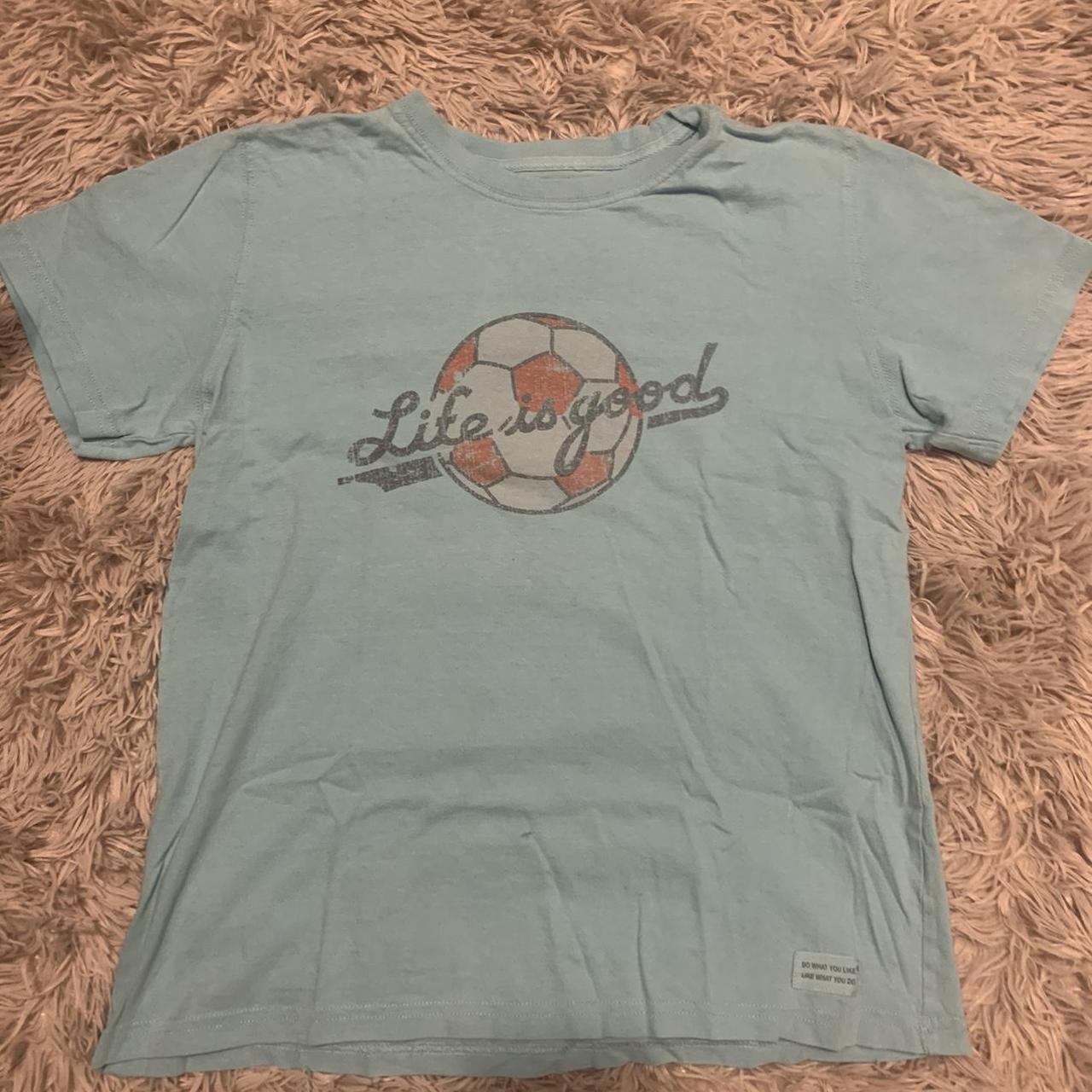 Life is Good kids soccer tee Size: (boys) US -... - Depop