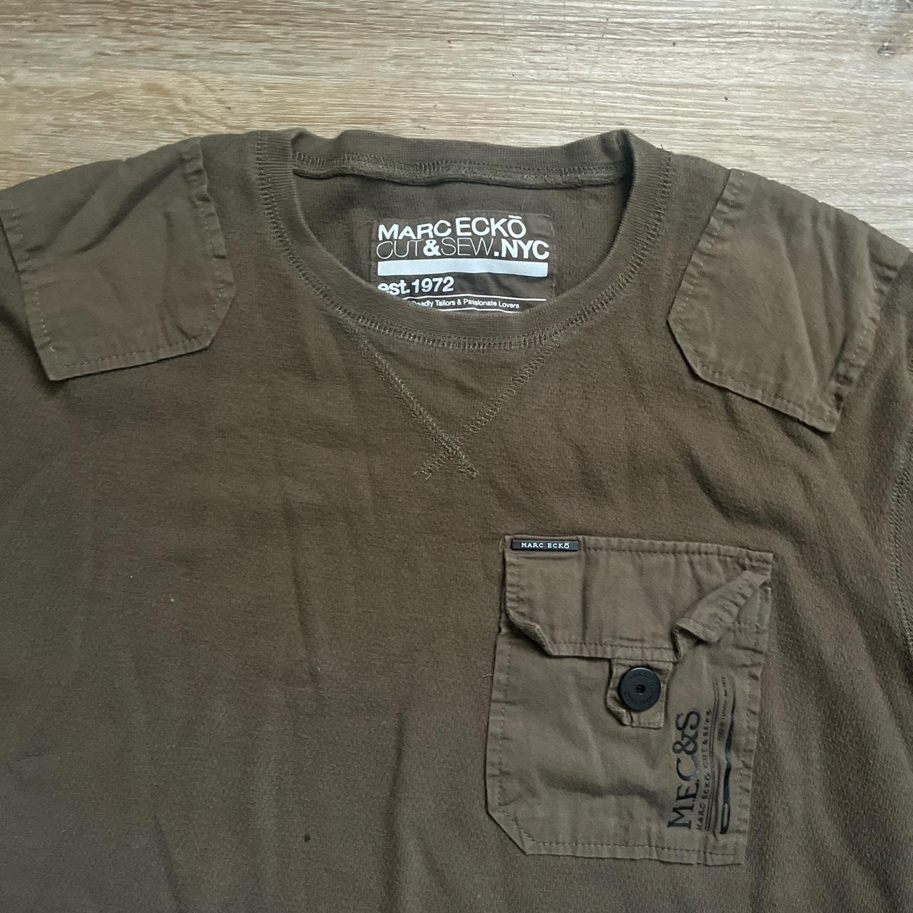 Mark Ecko Utility Longsleeve Size: Medium Olive... - Depop