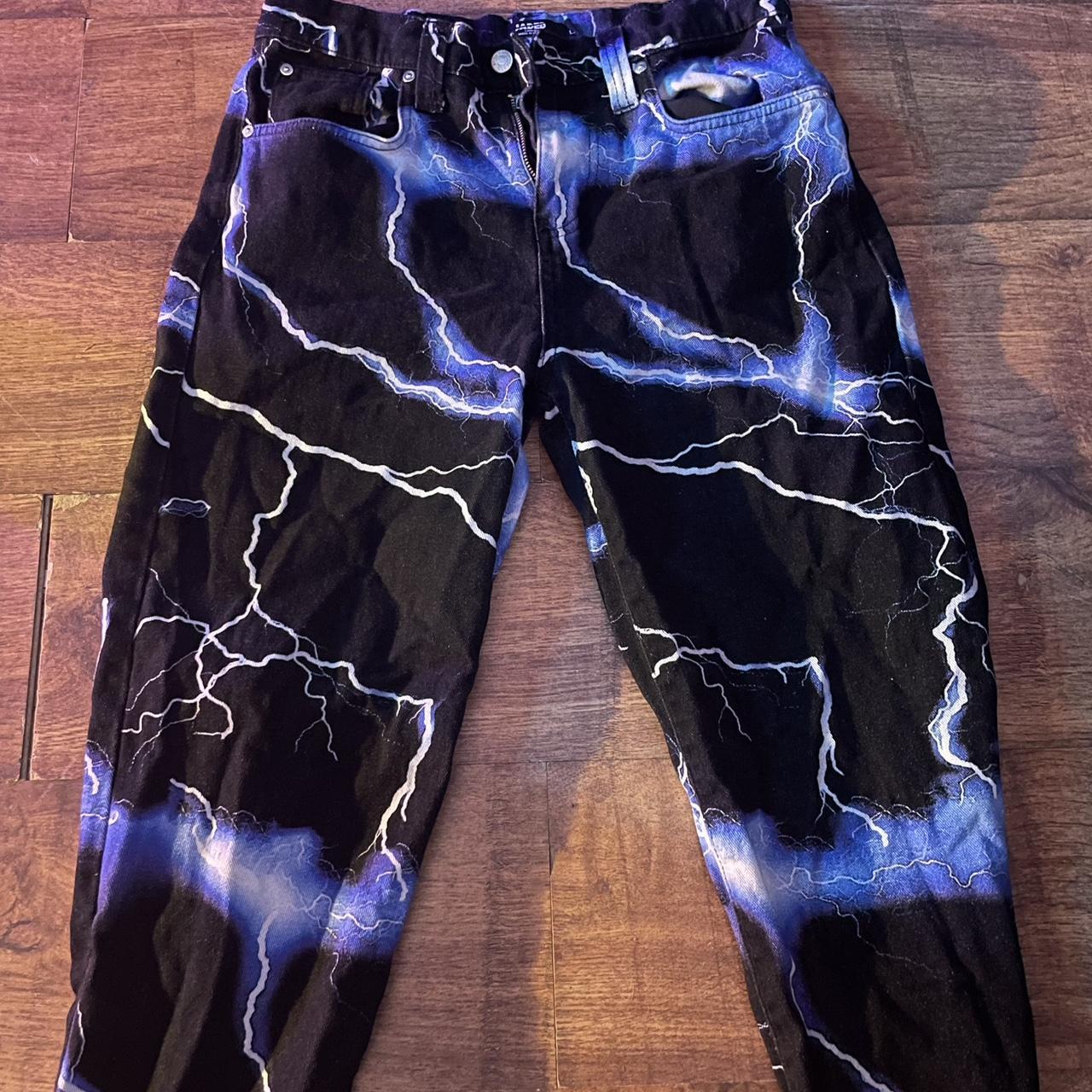 Jaded London Men's Blue and Black Jeans | Depop