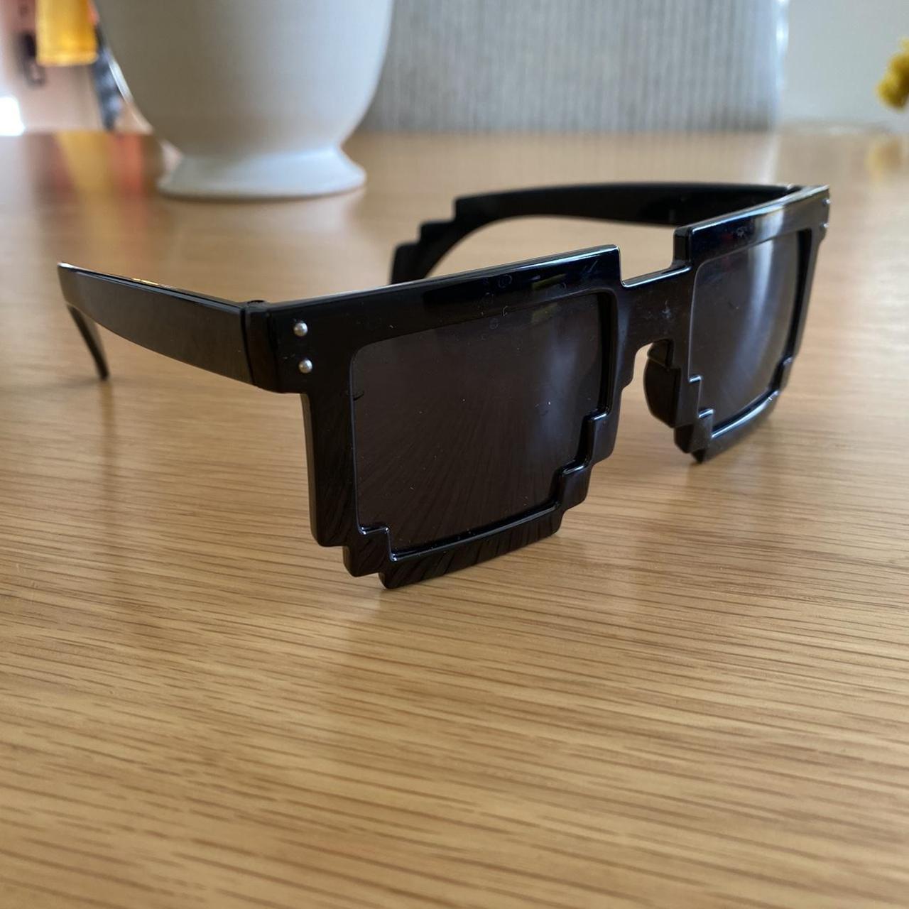 Pixel Digital Sunglasses Black - Depop