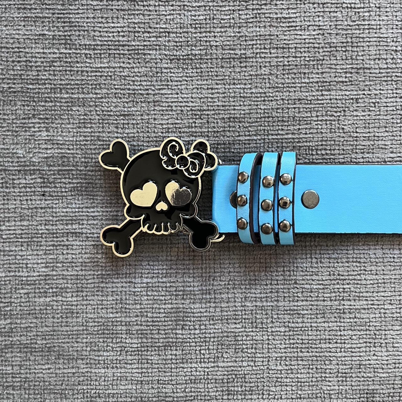 Blue monster high studded belt Size 110, fits waist... - Depop