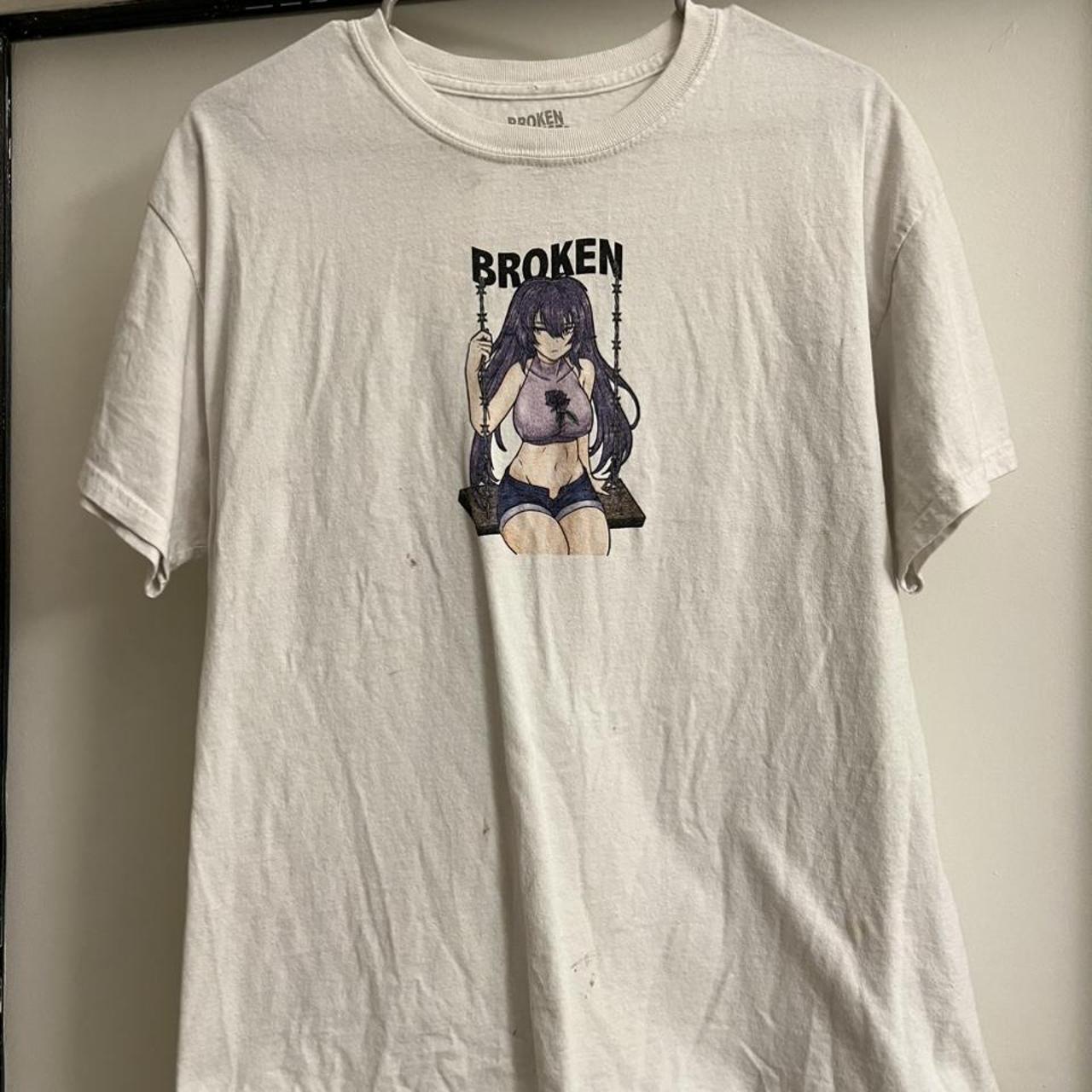 BROKEN PROMISES TEE SIZE L CONDITION: 7/10 stains... - Depop