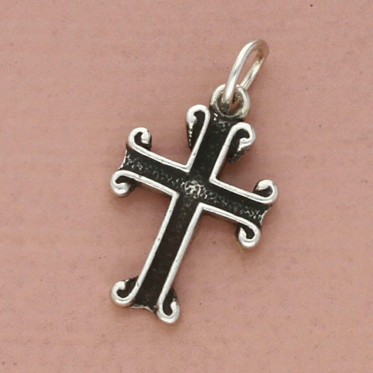 ️CLEARANCE ️vintage sterling silver scrolled cross... - Depop