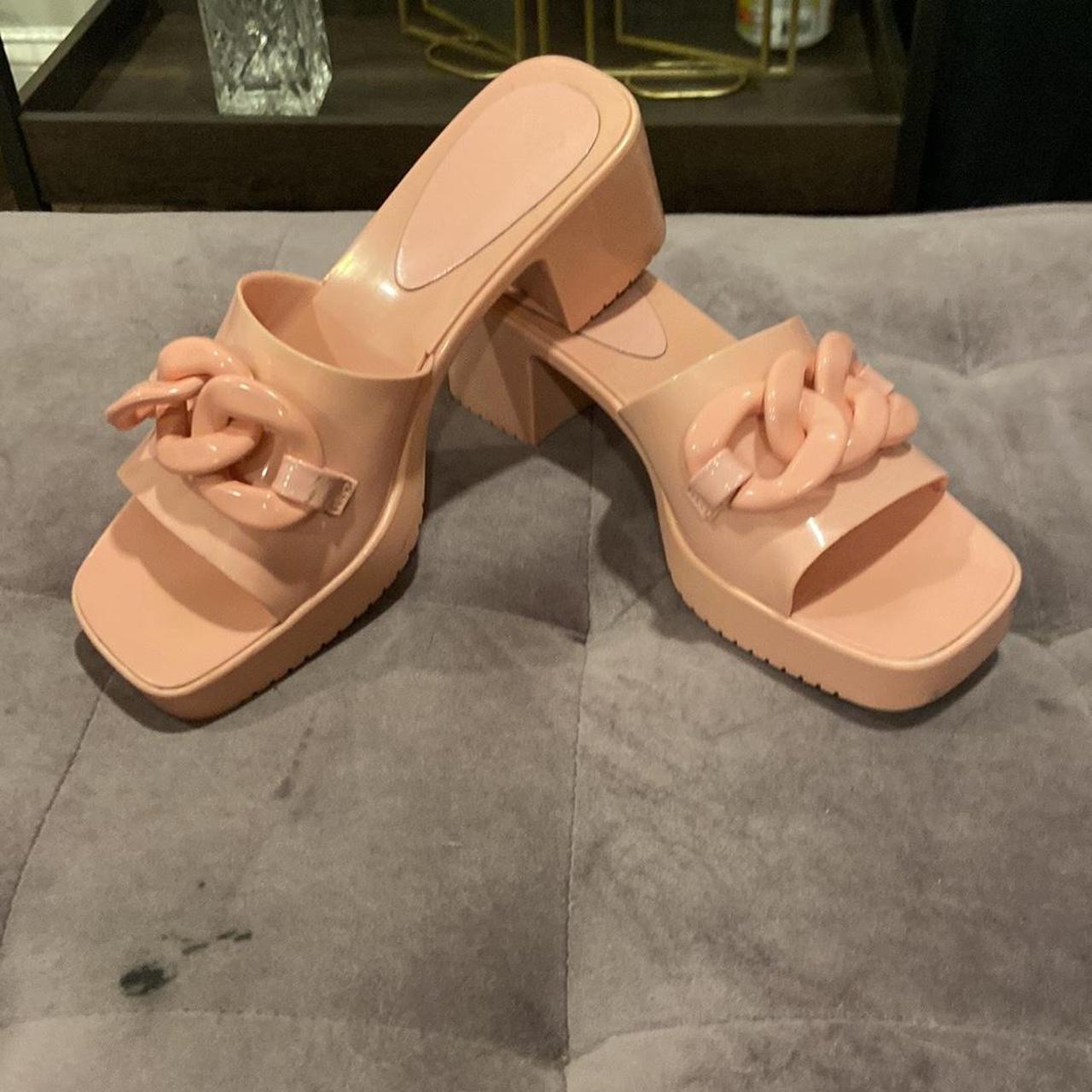Baby pink plastic heels BP brand. Originally bought... - Depop