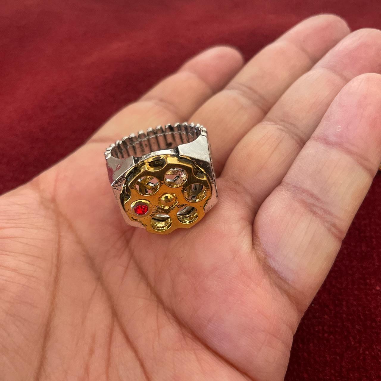 Awesome vintage silver & gold tone Russian roulette... - Depop